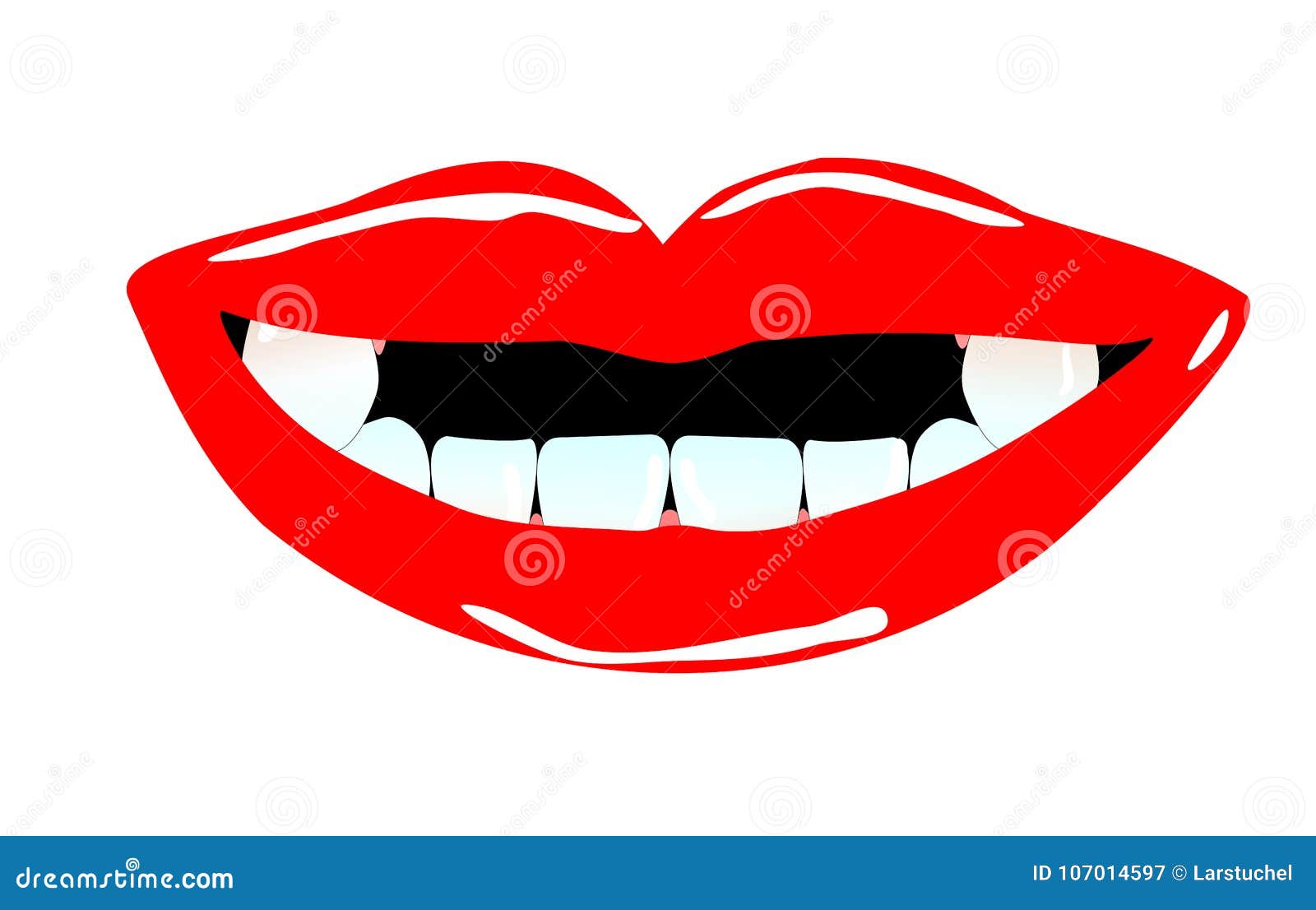 Smiling Mouth with Tooth Gaps Stock Illustration - Illustration of loss, laugh: 107014597
