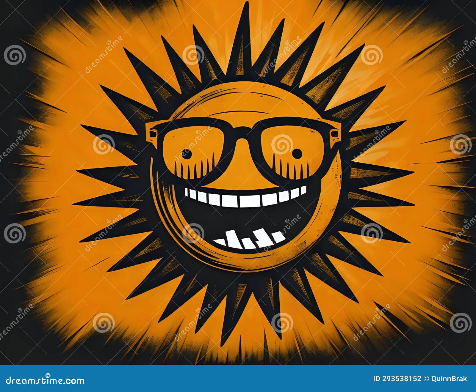 Crazy sun stock illustration. Illustration of circle - 293538152