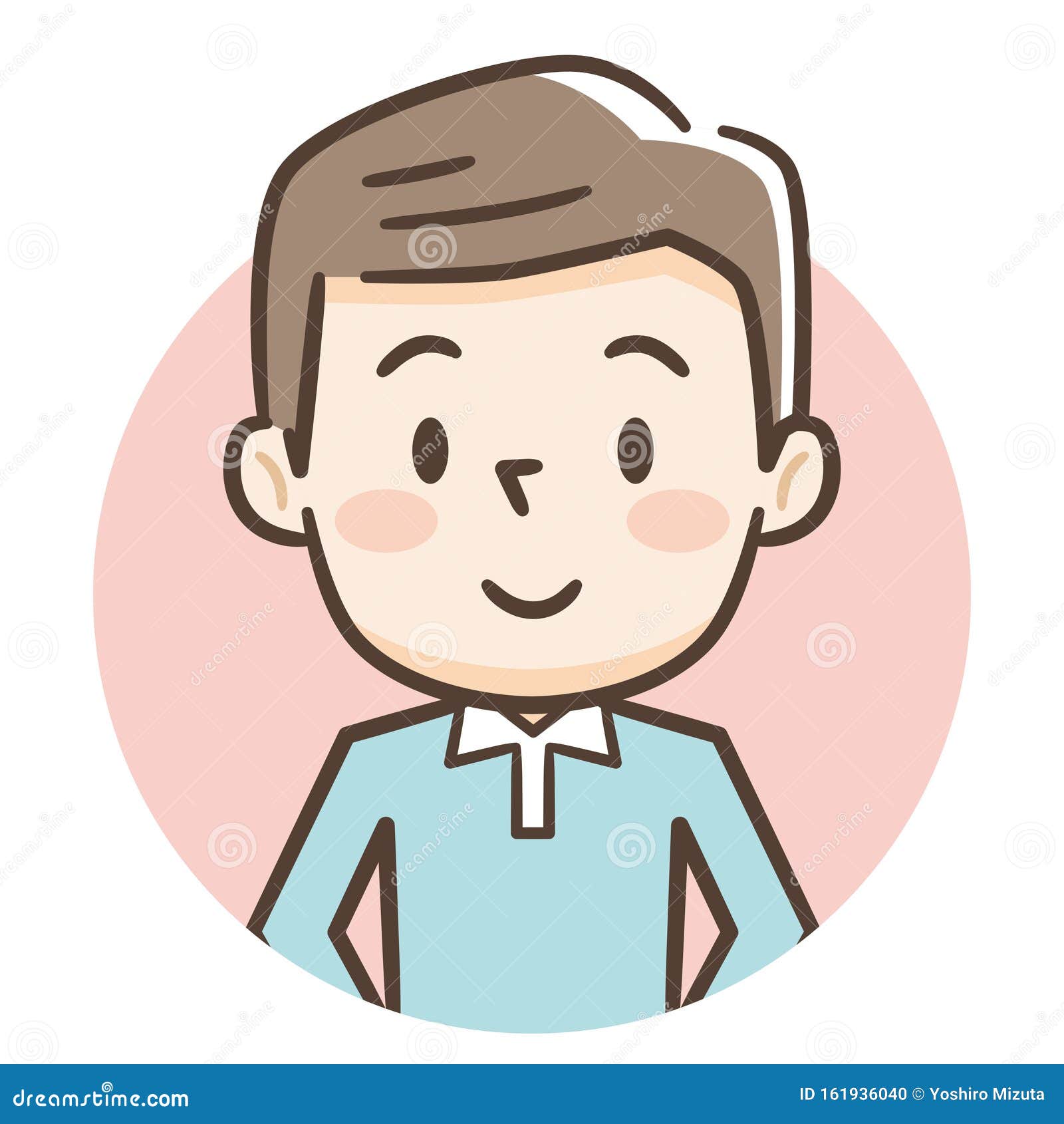 Illustration of a Smiling Young Man Stock Vector - Illustration of ...