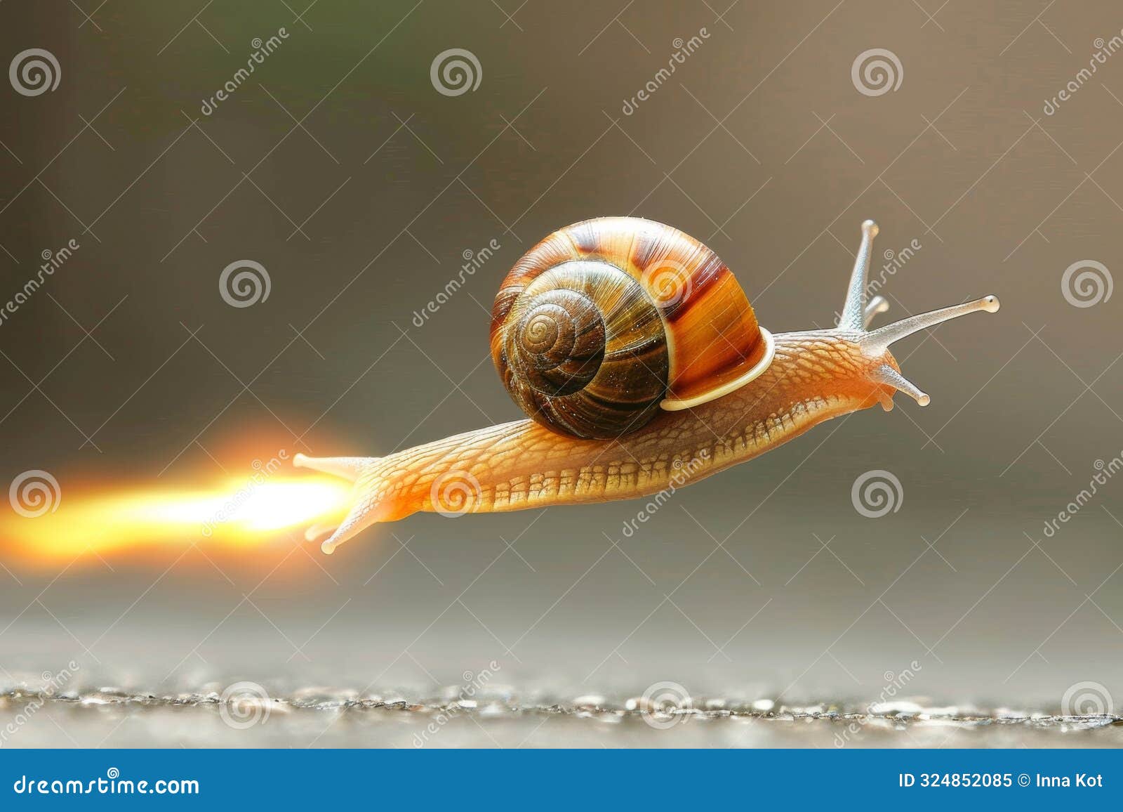Illustration of a Snail Riding a Missile To Symbolize the Idea of ...