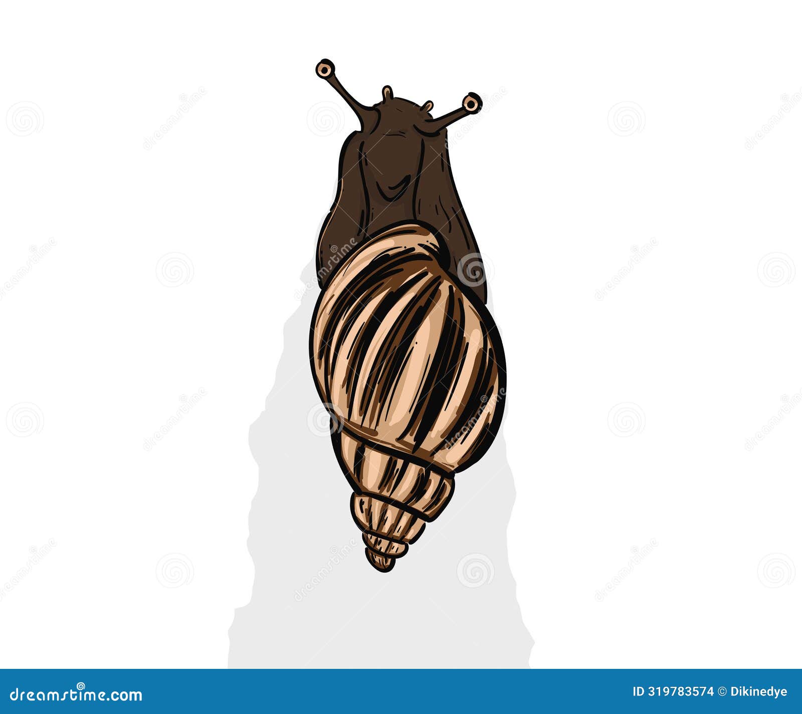 Illustration of a Snail Running Stock Illustration - Illustration of ...