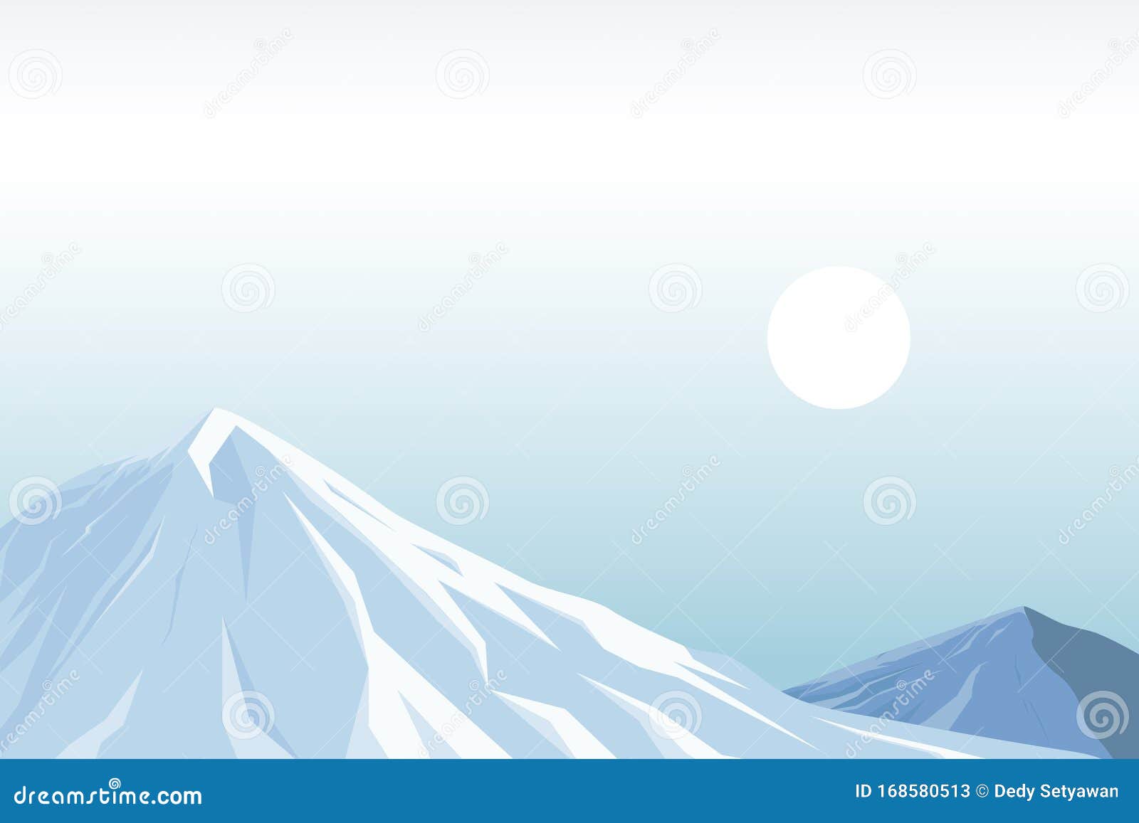 Illustration of Snow Mountain Stock Vector - Illustration of highland ...