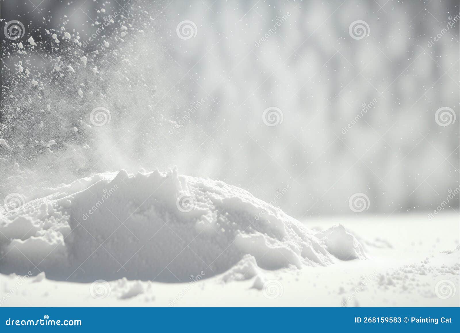 Snow, White Powder Texture, Digital Illustration Painting Artwork Stock ...