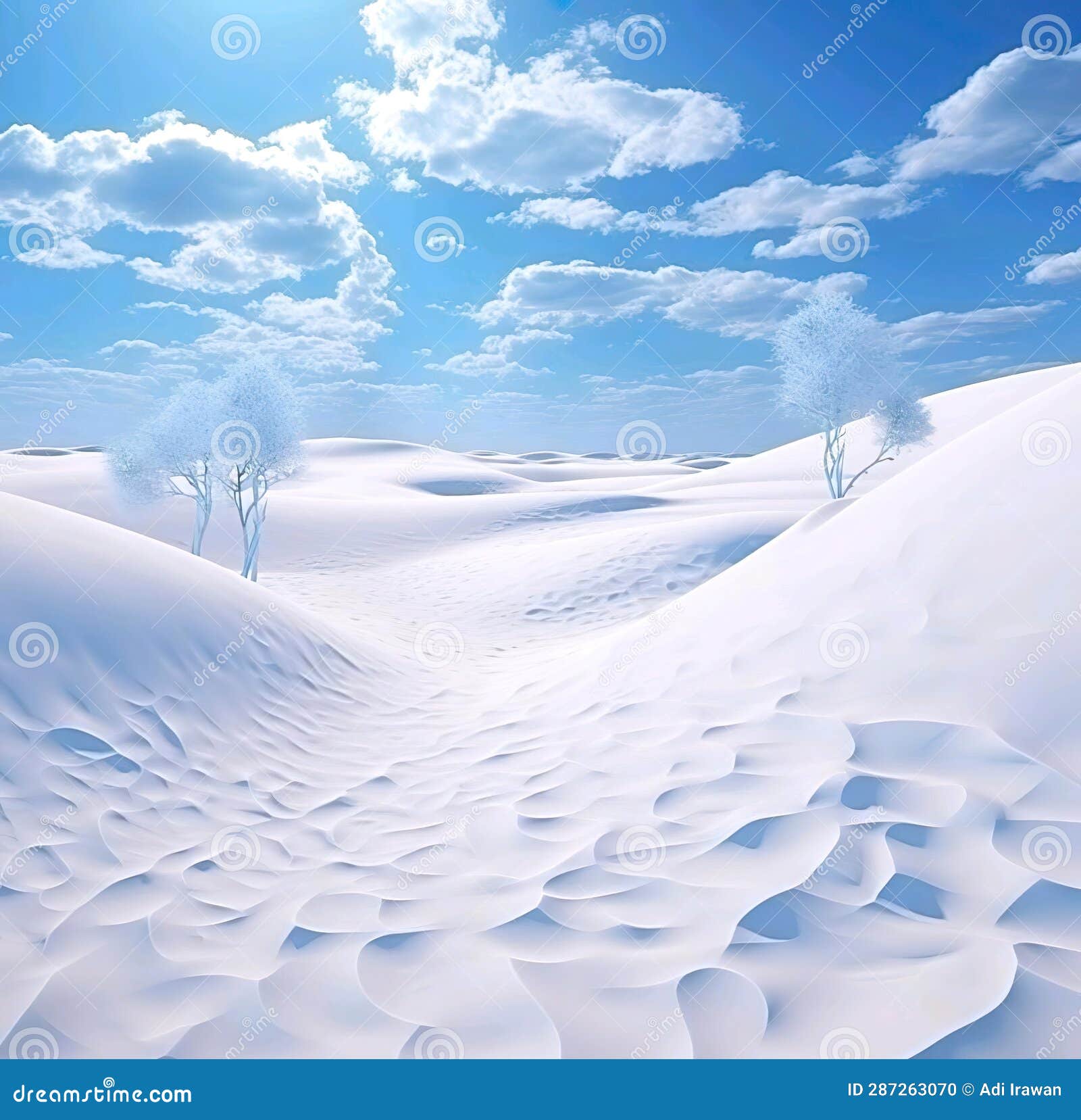 AI Illustration Of A Snowy Mountains And Metropolis With A Hazy Sky ...