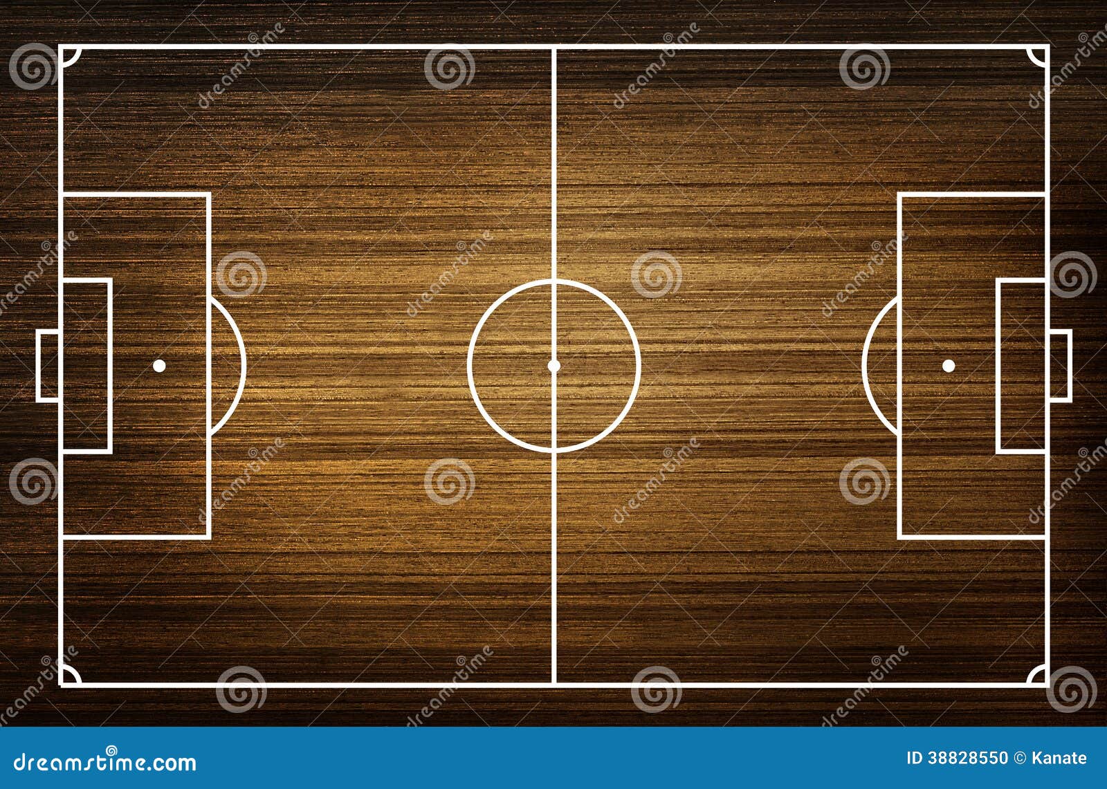 Illustration of a Soccer Field. (Wood Pattern) Stock Illustration ...