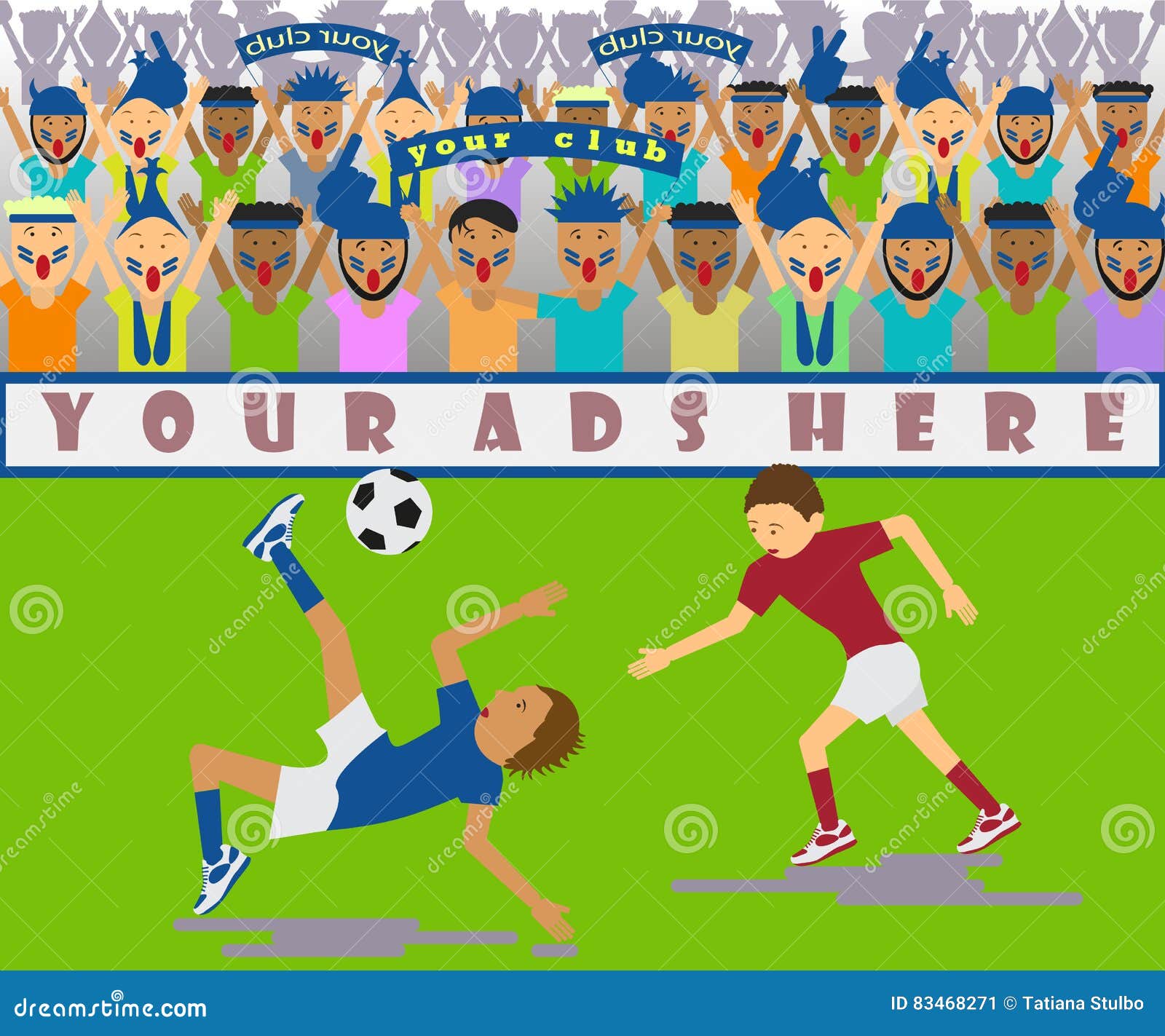 Illustration Of A Soccer Match Cartoon Vector | CartoonDealer.com #83468271