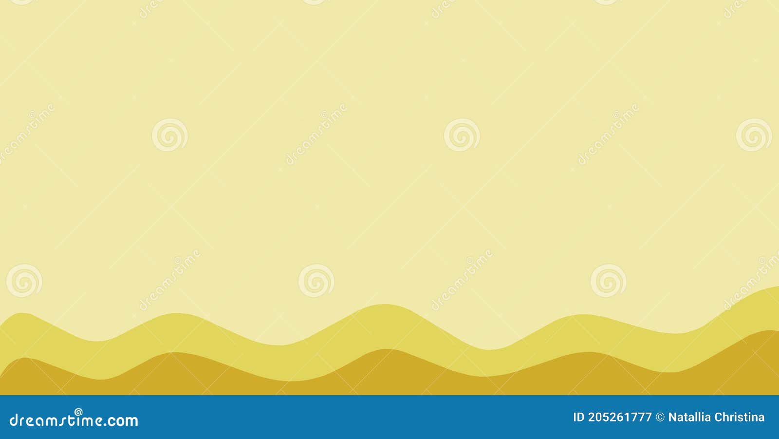 Illustration of Yellow Gradient Wave Shape Background Stock ...