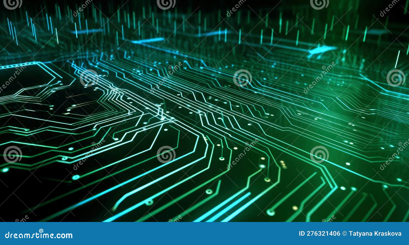 Illustration of Software Running on a Computer Chip Stock Illustration ...