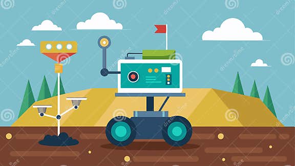An Illustration of a Soil Sampling Robot with a Builtin GPS System ...
