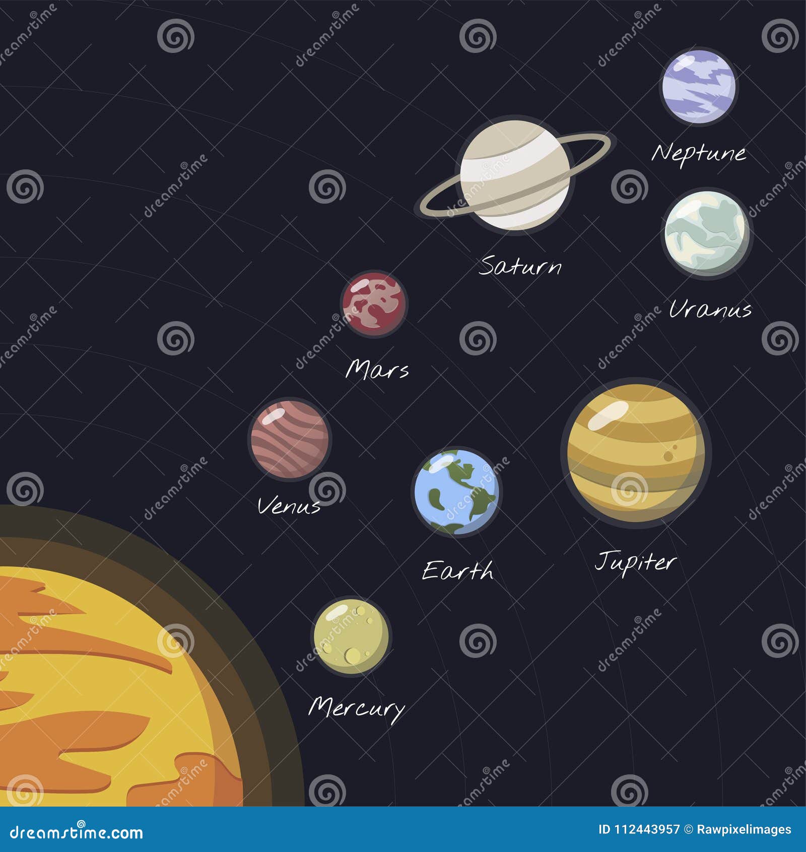 Illustration of Solar System Universe Outer Space Concept Stock ...