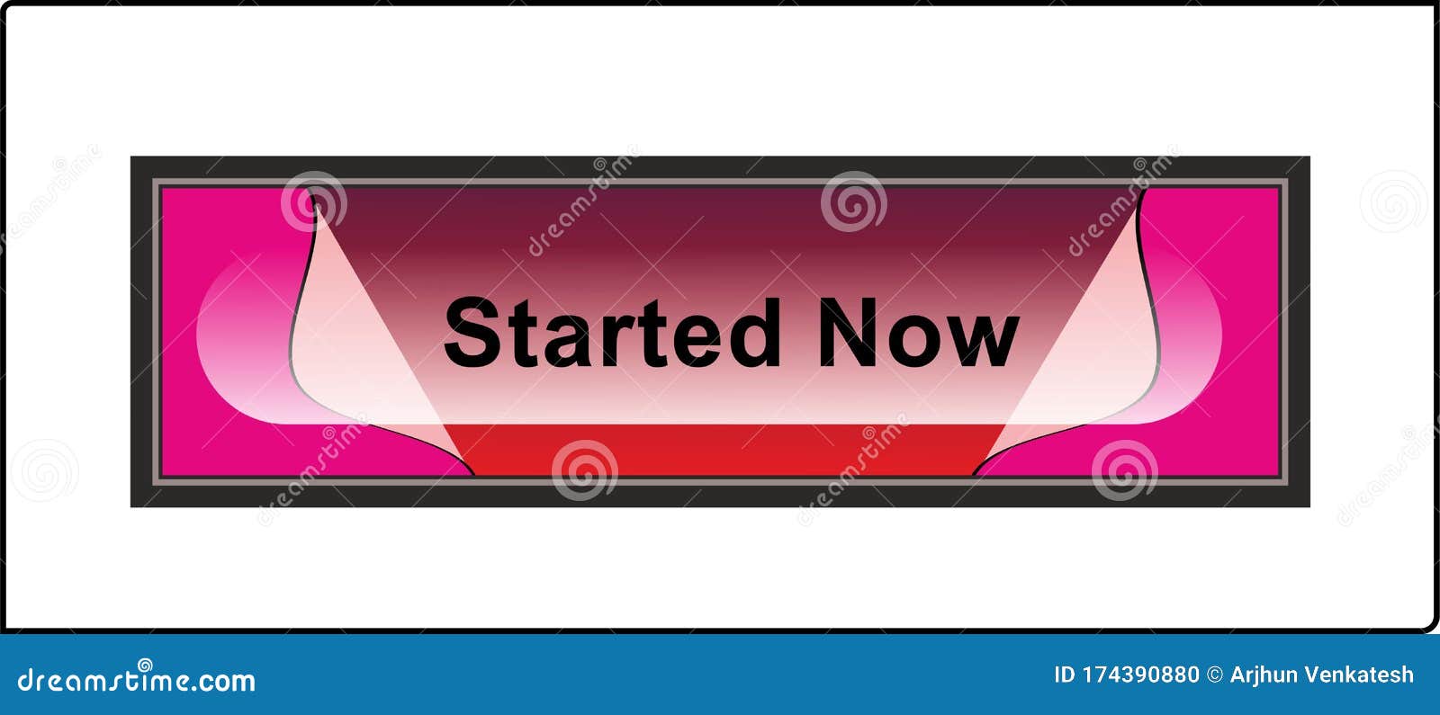 Illustration of Solution Started Now Symbol with Web Button Design ...