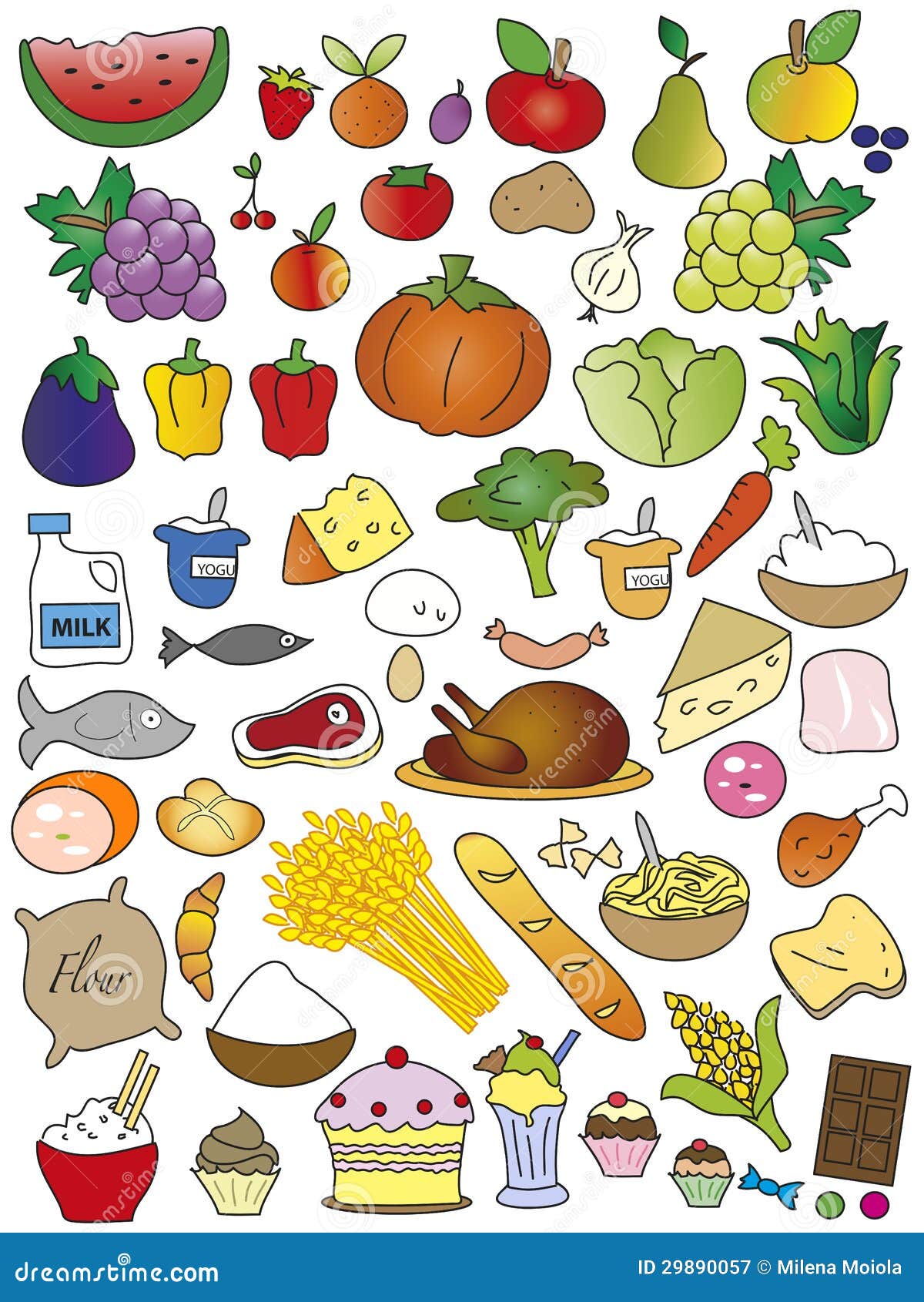 Food stock illustration. Illustration of diet, milk, breakfast - 29890057