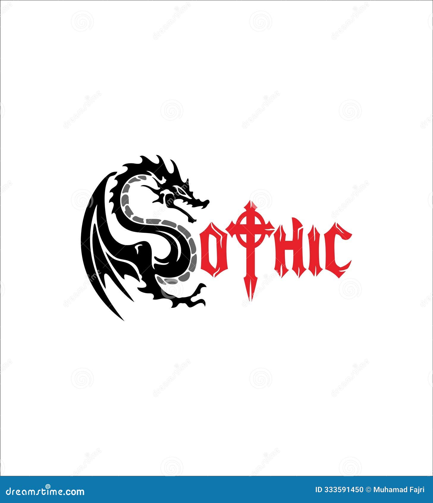 Illustration of Sothic Writing Symbolizing Dragon Stock Vector ...