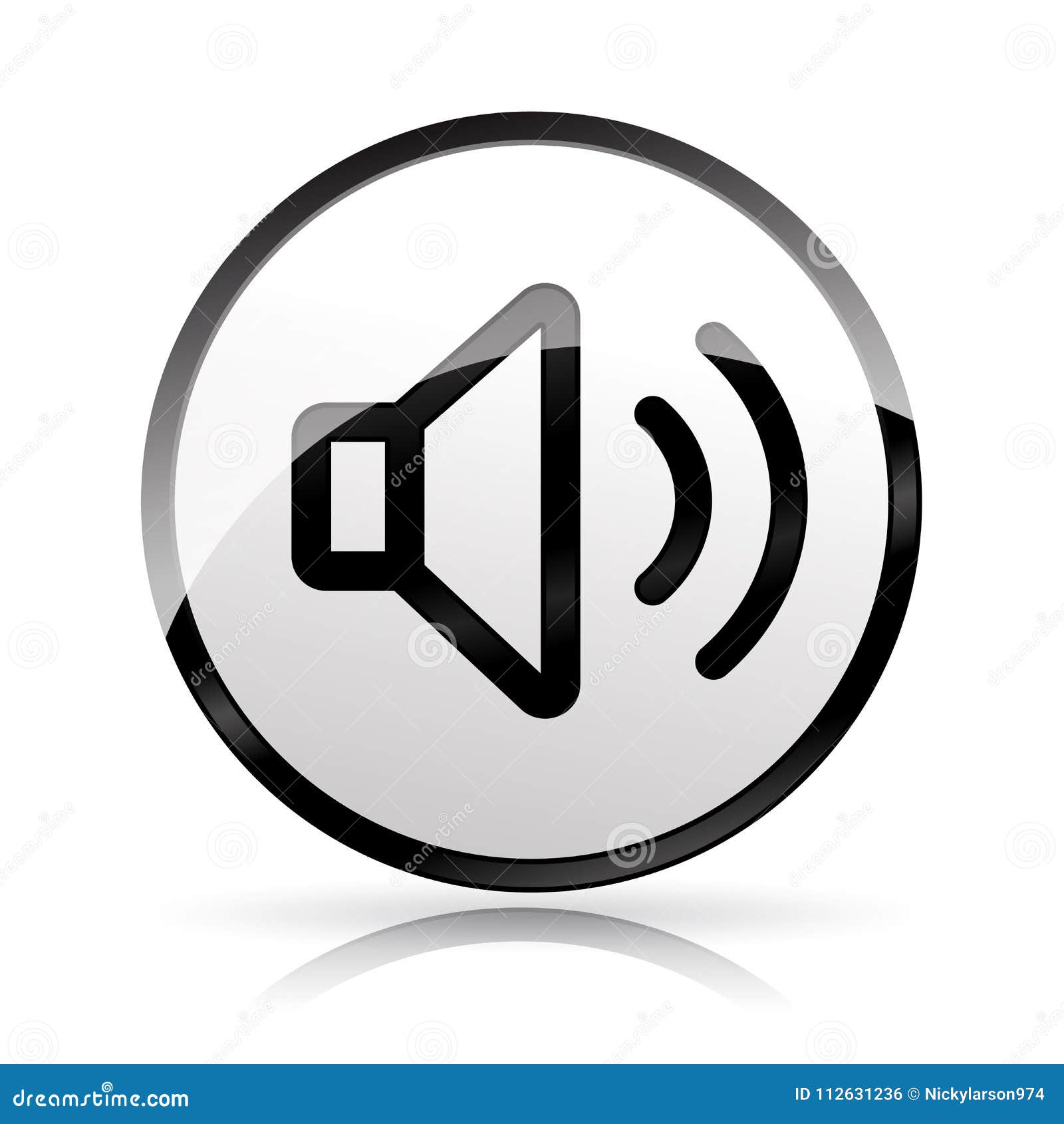 Sound Icon on White Background Stock Vector - Illustration of music ...