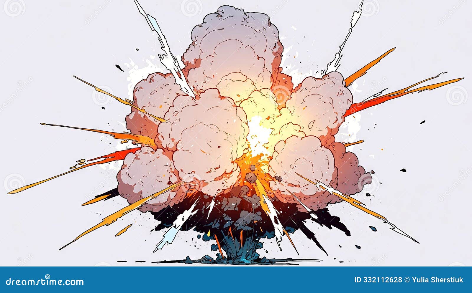 Illustration from Space, Planet Exploding, Anime Art Style. Anime Style ...