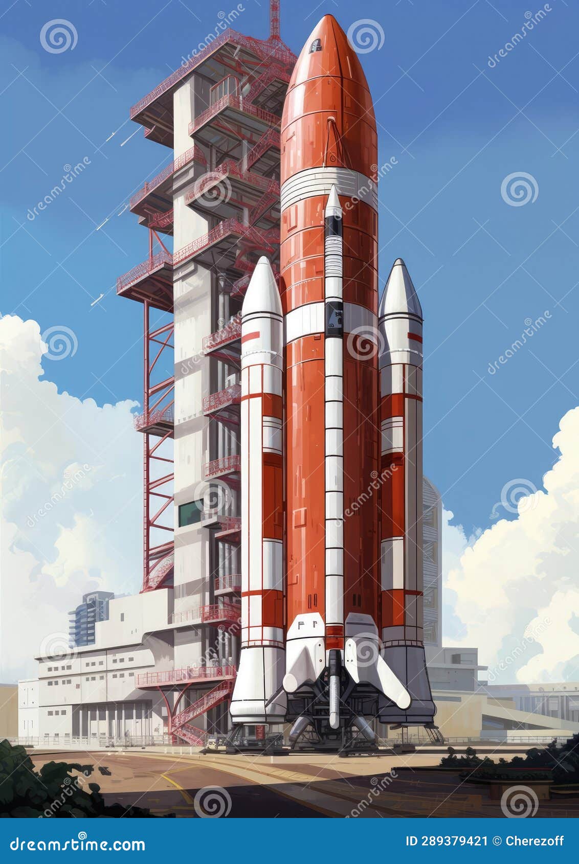 Illustration of a Space Rocket Stock Illustration - Illustration of ...