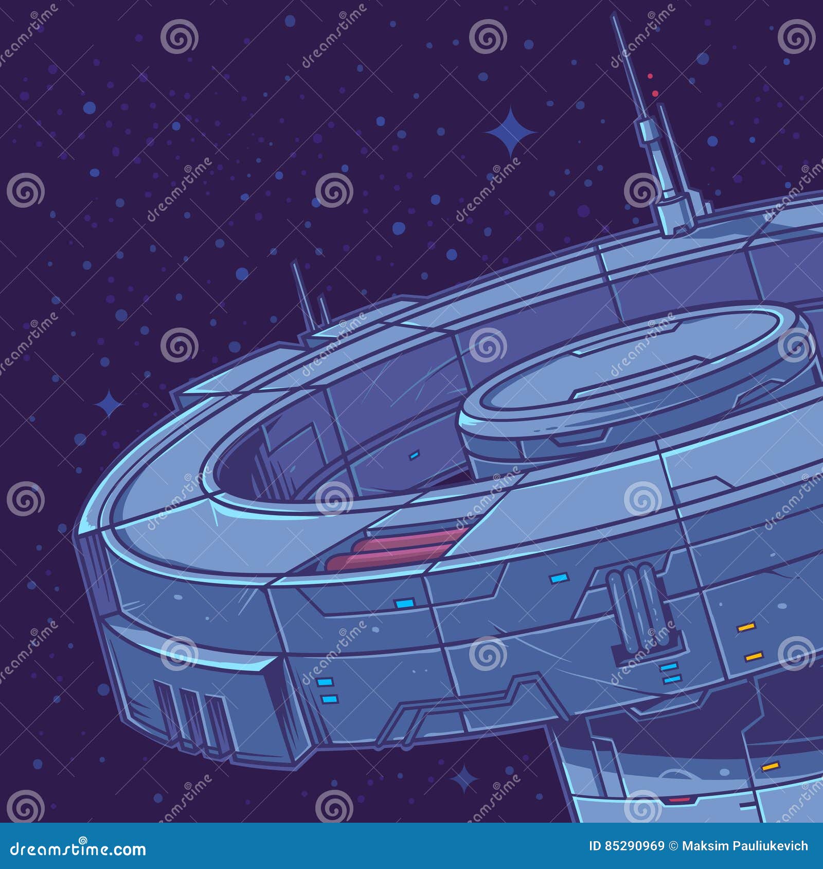 Illustration Of A Space Drawing. Vector Illustration Of The Planet ...