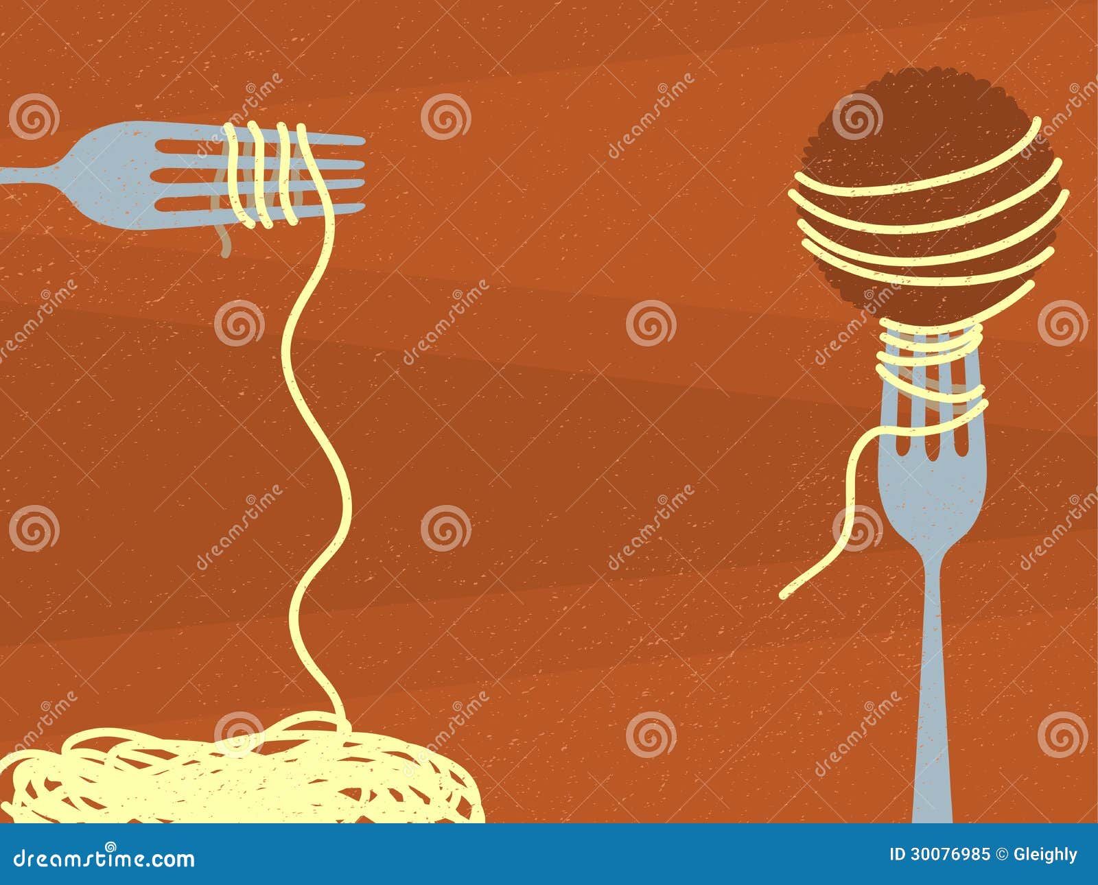 Spaghetti and Meatballs stock vector. Illustration of abstract - 30076985