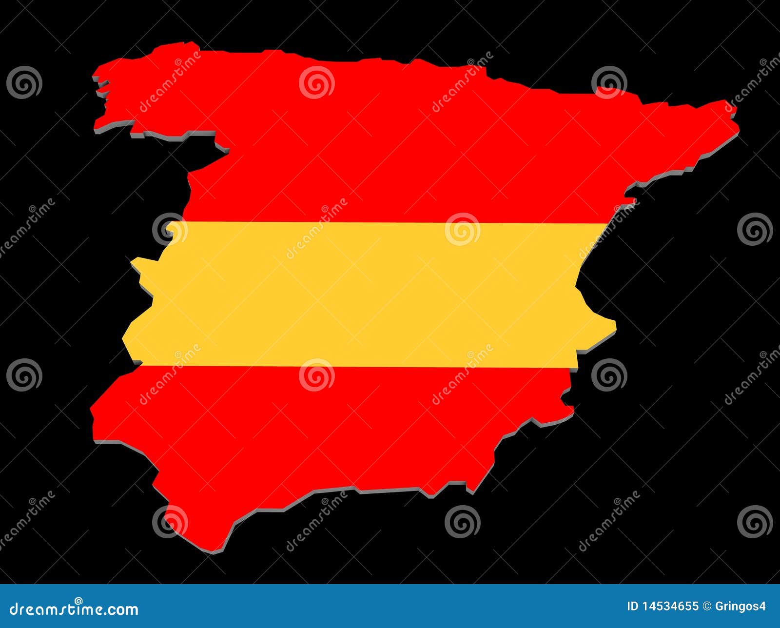A Illustration of the Spain Map and Flag Stock Illustration ...