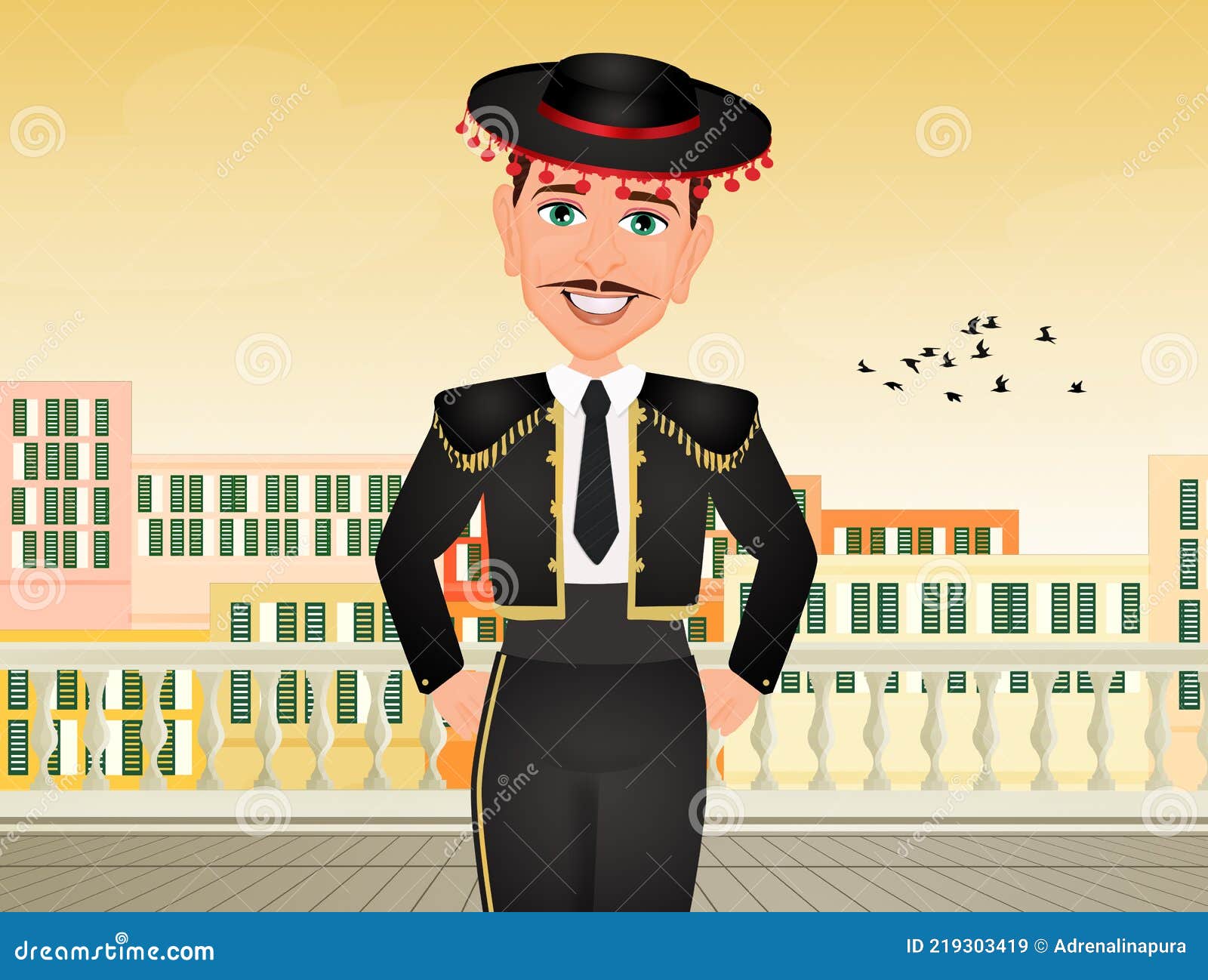 Illustration of Spanish Man Stock Illustration - Illustration of ...