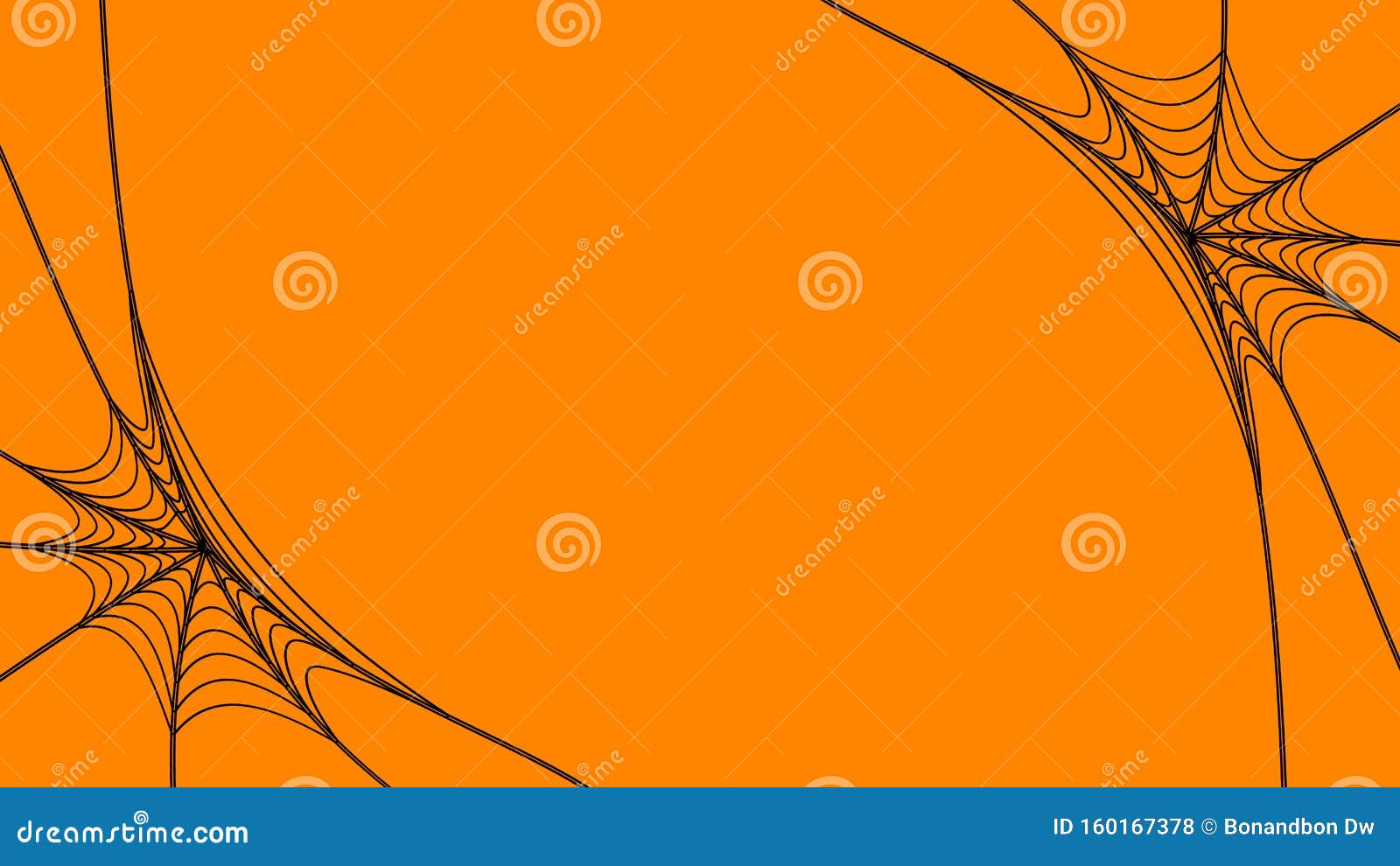 Spider`s Web on Orange Background Stock Illustration - Illustration of ...