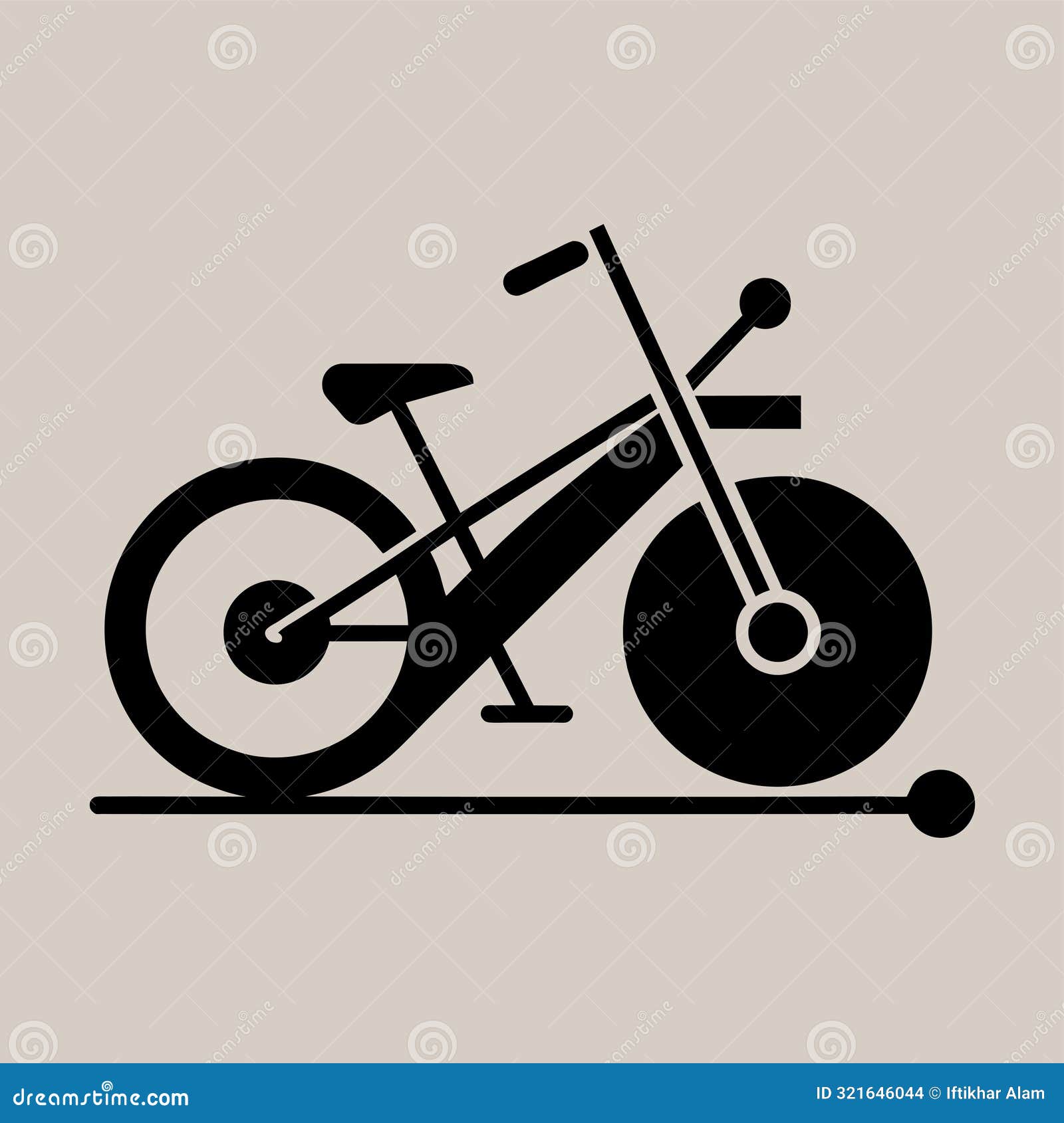 Illustration Of A Spin Bike And Rowing Machine As A Single Unit, Spin Bike And Rowing Machine ...