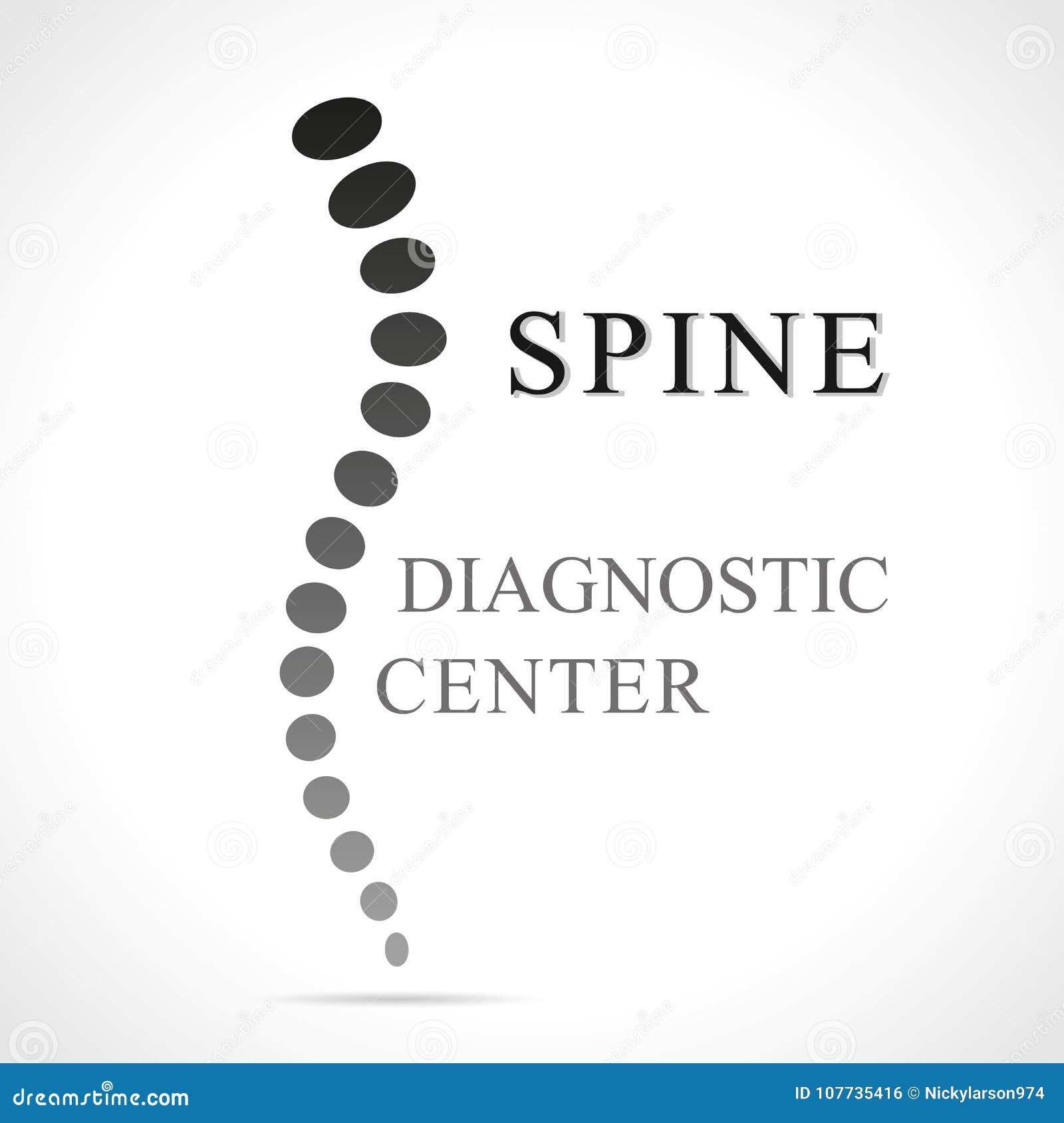 Spine abstract shape stock vector. Illustration of medical - 107735416