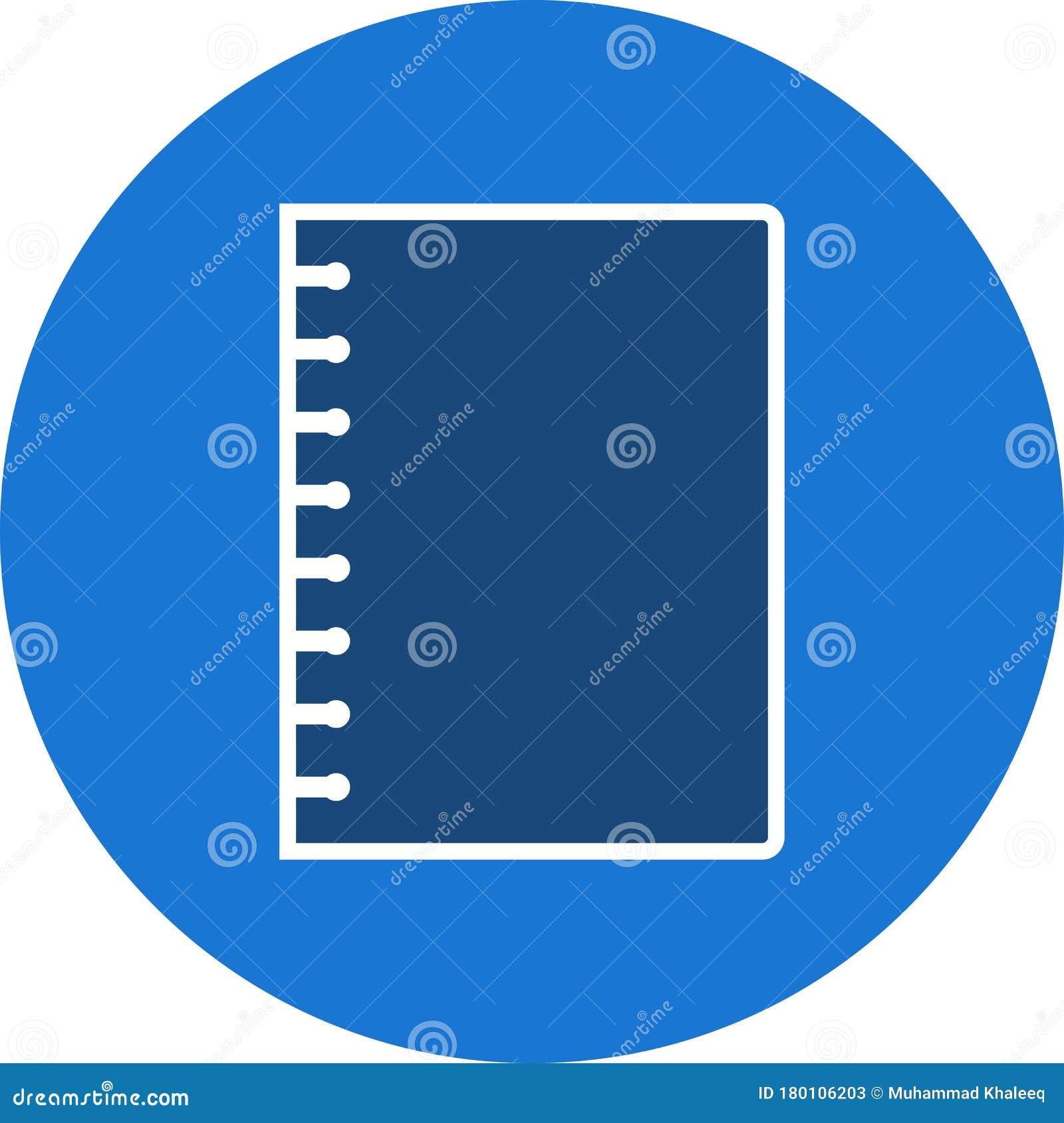 Illustration Spiral Notebook Icon for Personal and Commercial Use ...