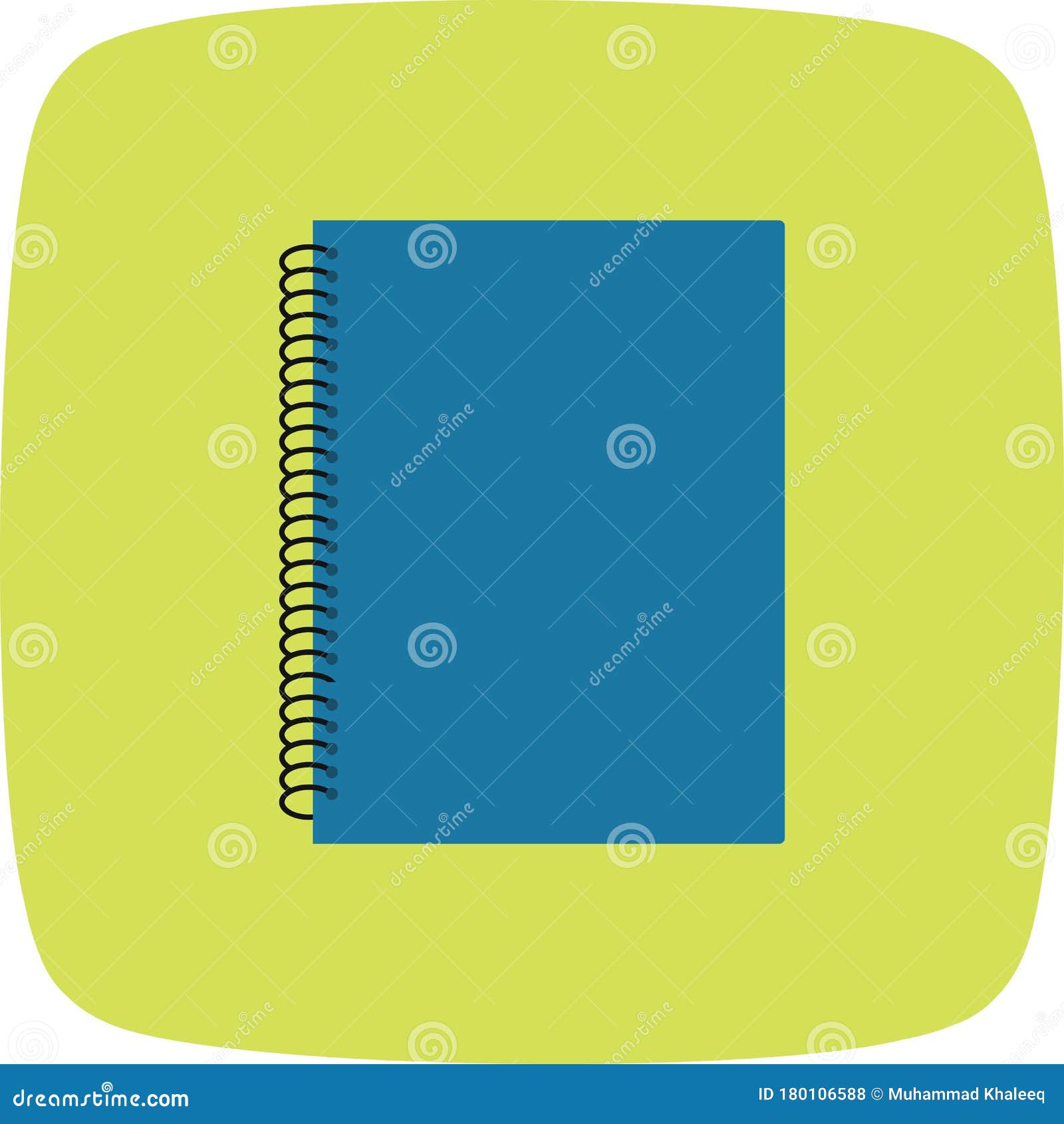 Illustration Spiral Notebook Icon for Personal and Commercial Use ...