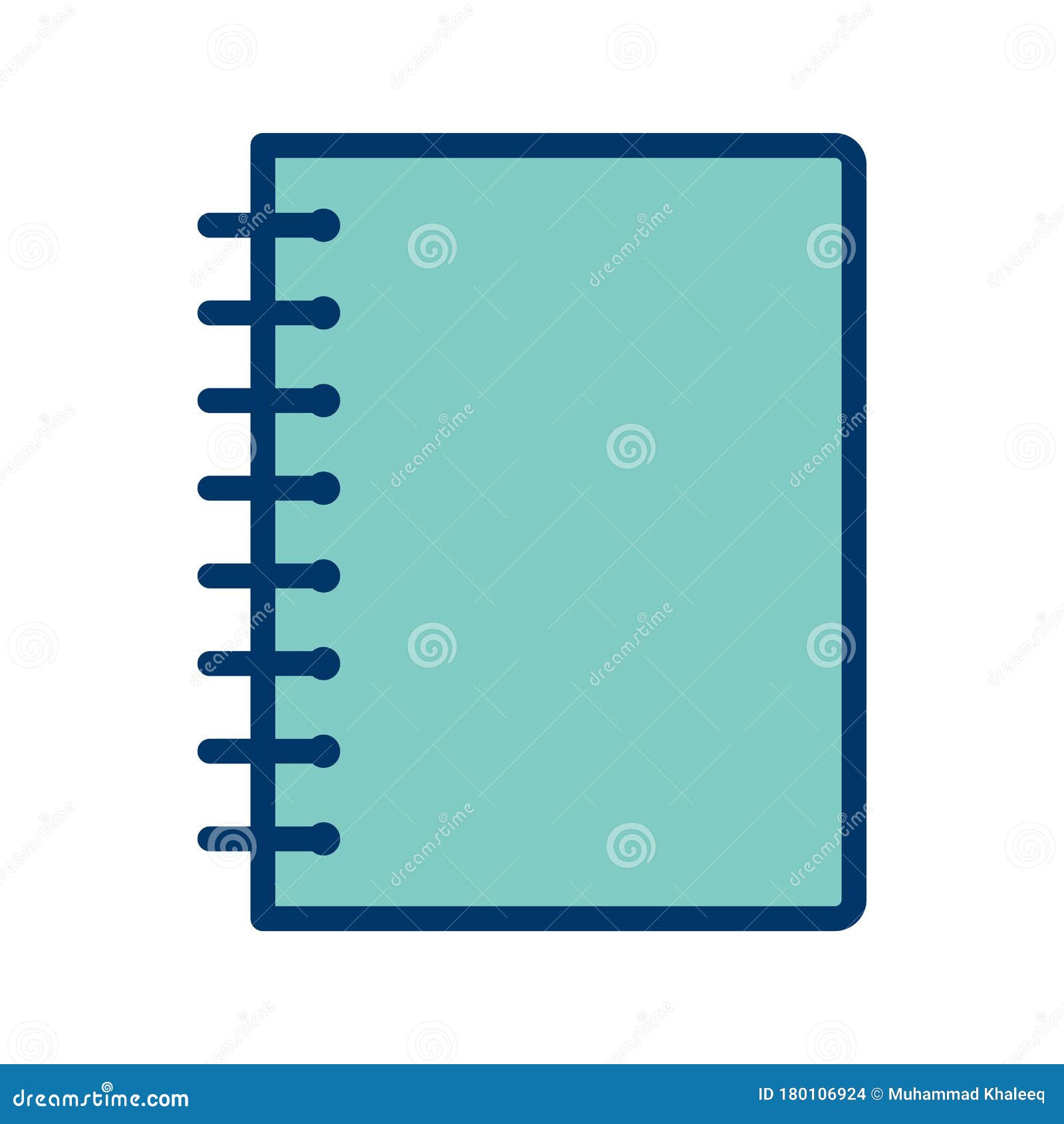 Illustration Spiral Notebook Icon for Personal and Commercial Use ...