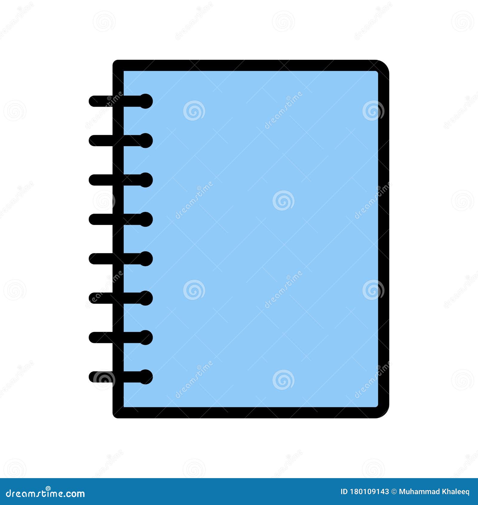 Illustration Spiral Notebook Icon for Personal and Commercial Use ...
