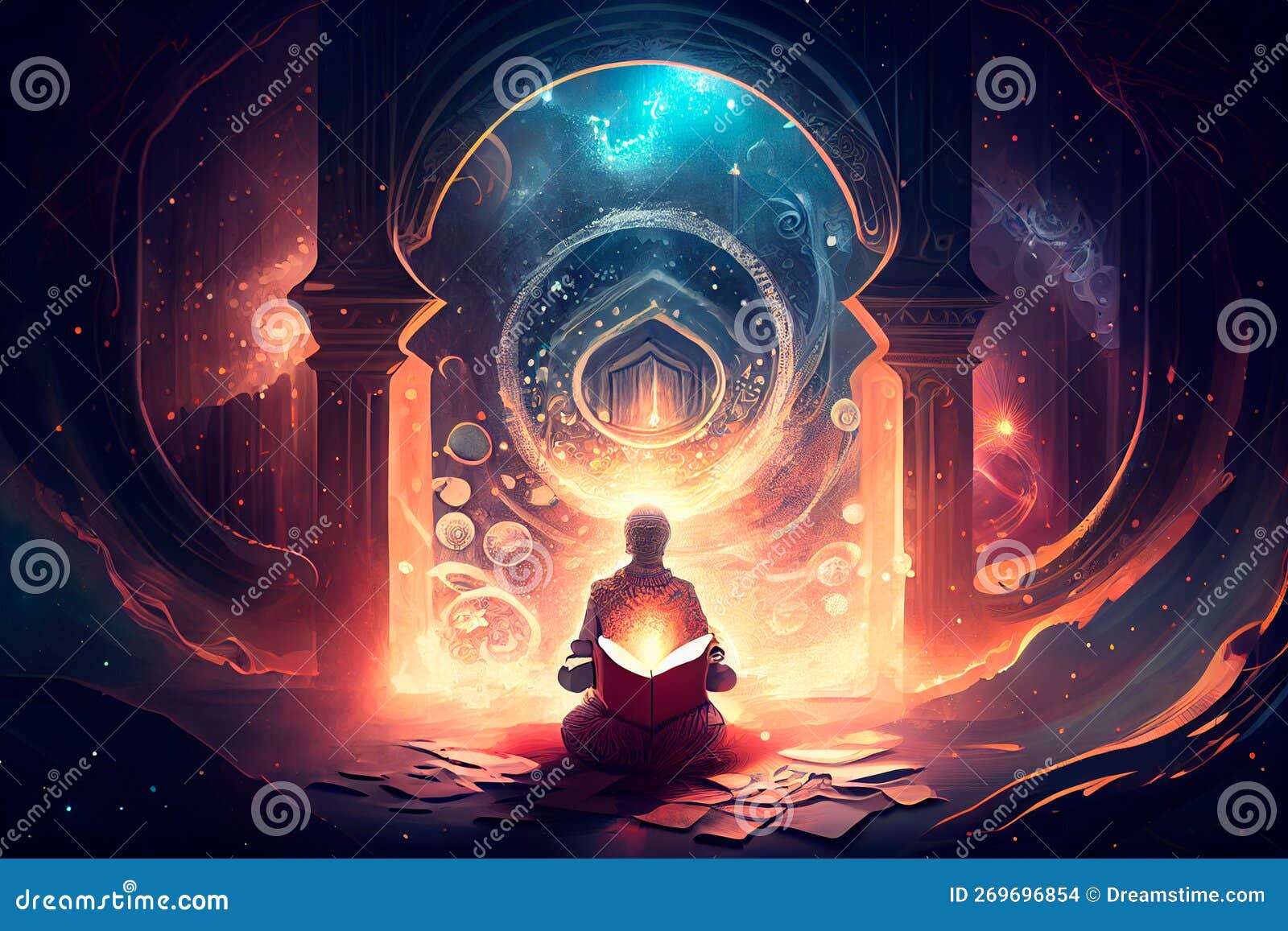 Illustration of Spiritual Awakening Enlightenment Meditation ... Illustration of Spiritual Awakening Enlightenment Meditation ...