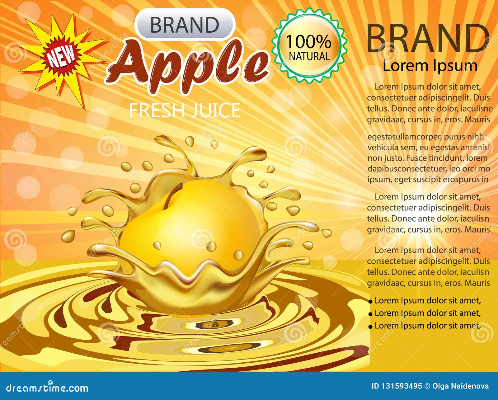 A Splash of Juice from a Falling Apple and a Drop Stock Vector ...