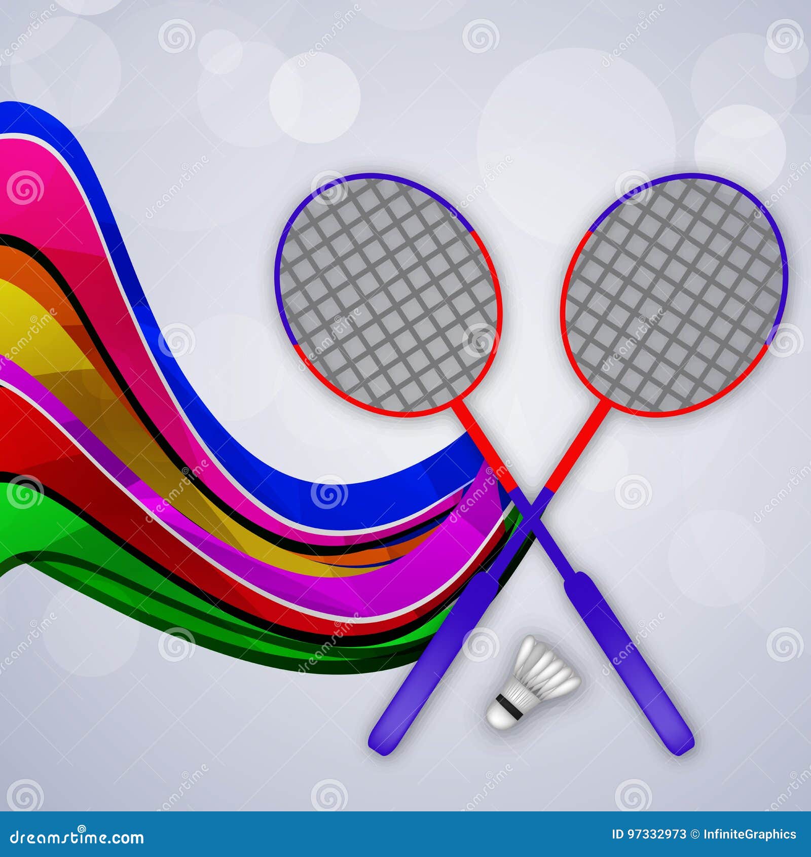 Illustration of Sport Badminton Background Stock Vector - Illustration ...