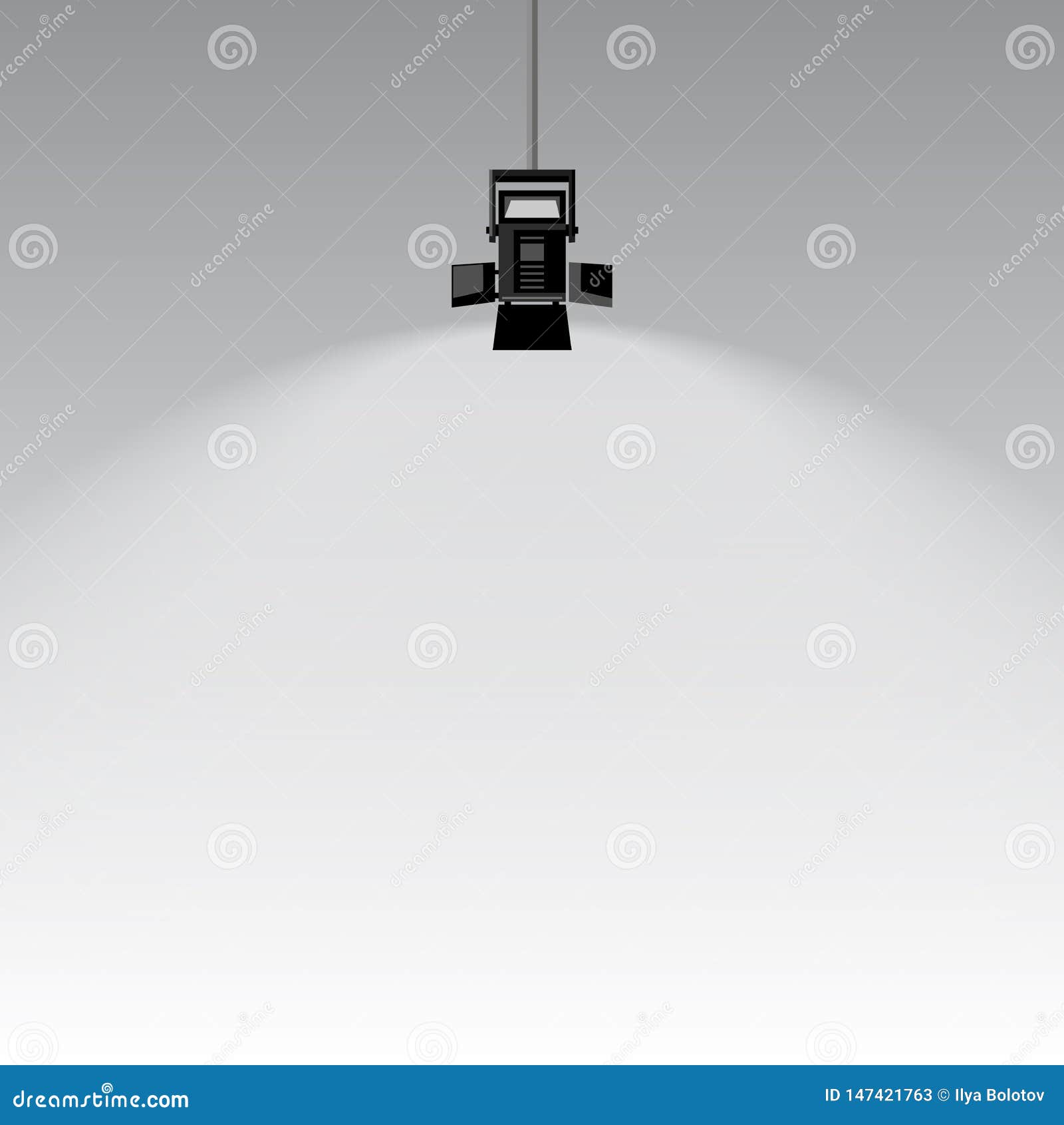Spotlight on Gray Background Stock Vector - Illustration of glow, night: 147421763