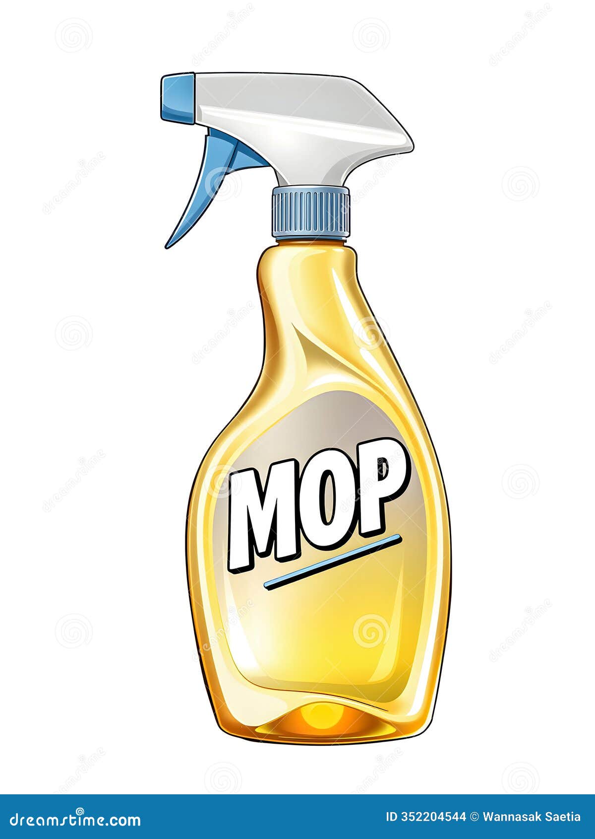 Illustration of a Spray Bottle with the Word MOP on it Stock ...