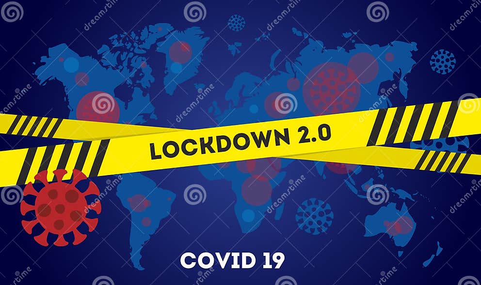 Illustration of the Spread of the Second Wave Coronavirus COVID-19 ...