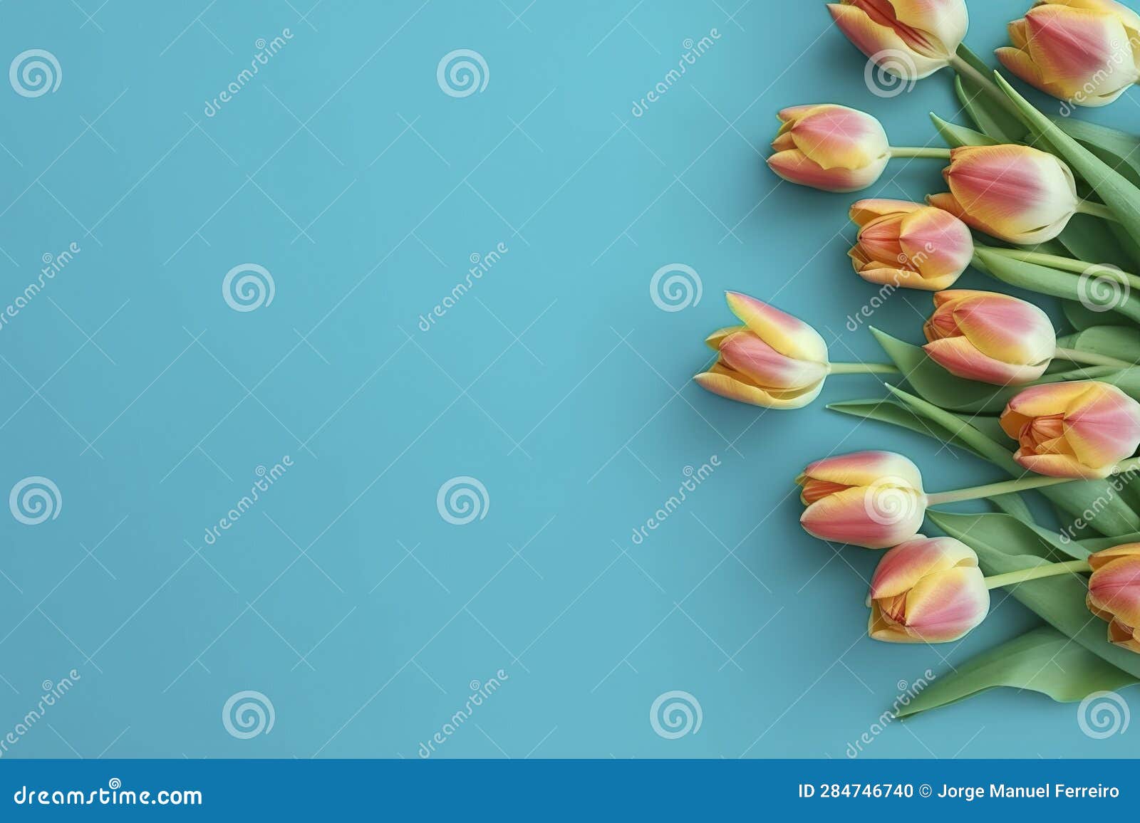 Illustration, in Spring Beautiful Tulips , Space for Copy,generative Ai ...