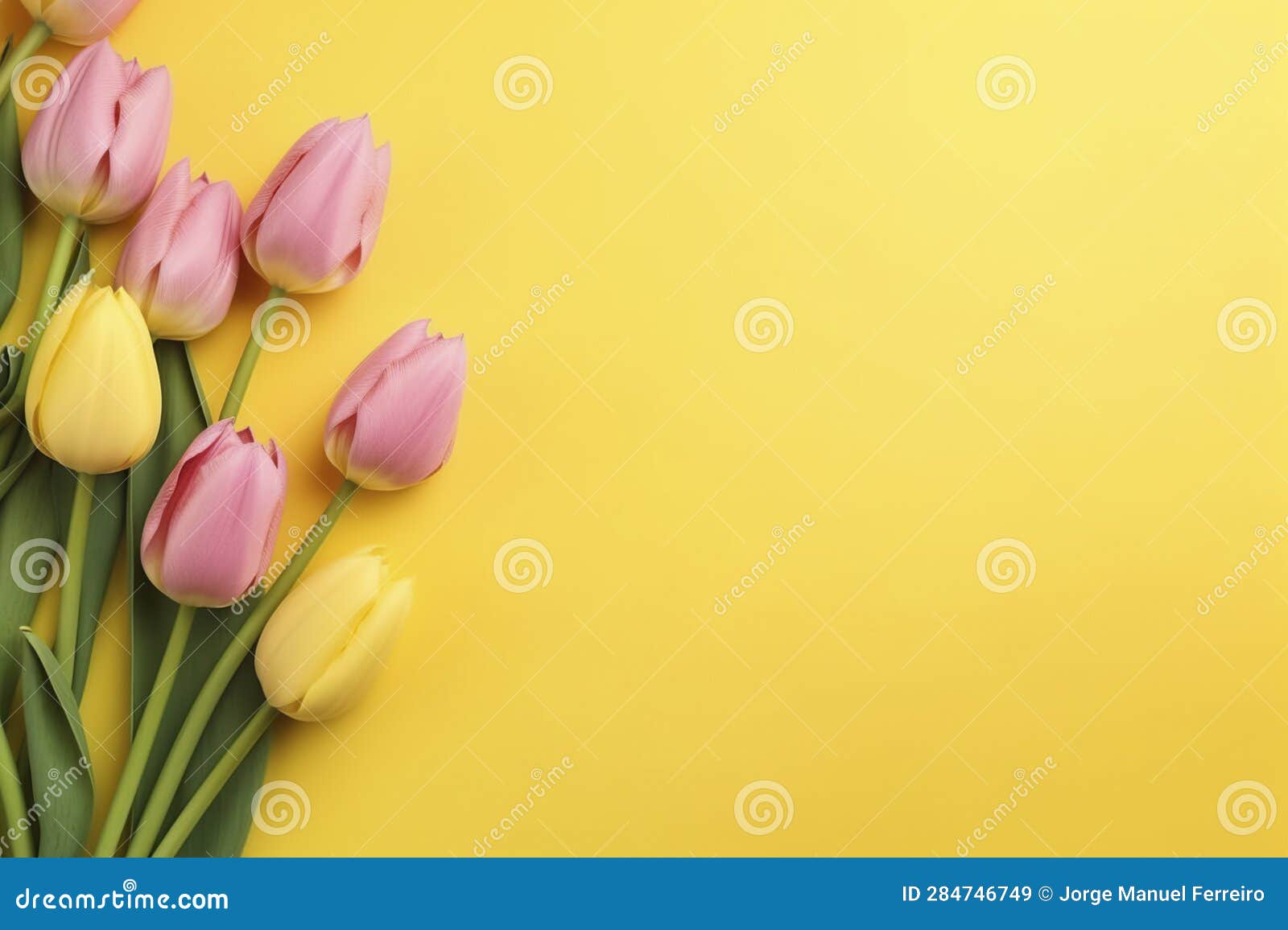Illustration, in Spring Beautiful Tulips , Space for Copy,generative Ai ...