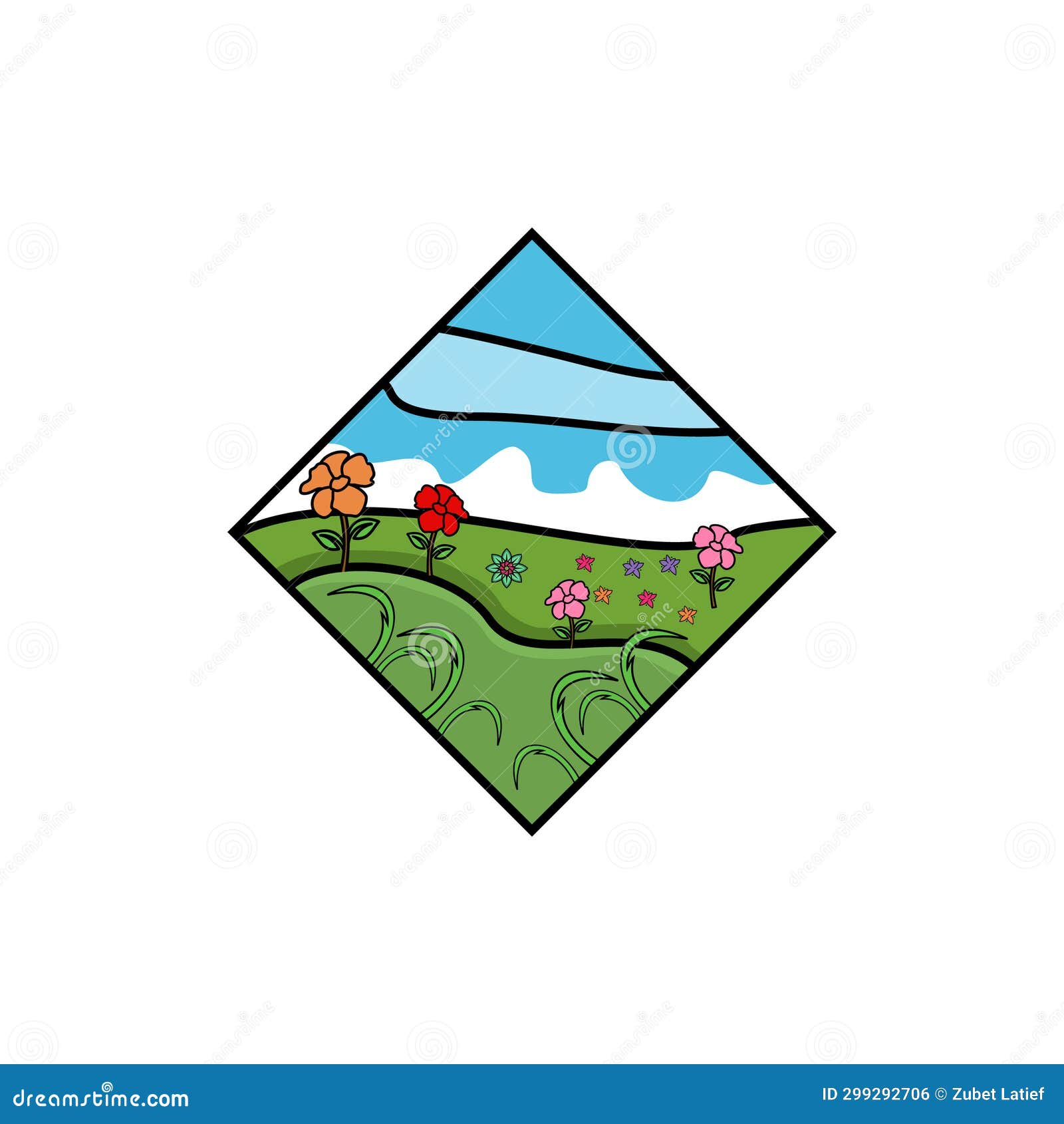 Illustration of Spring Flowers Background Design, Vector Illustration ...