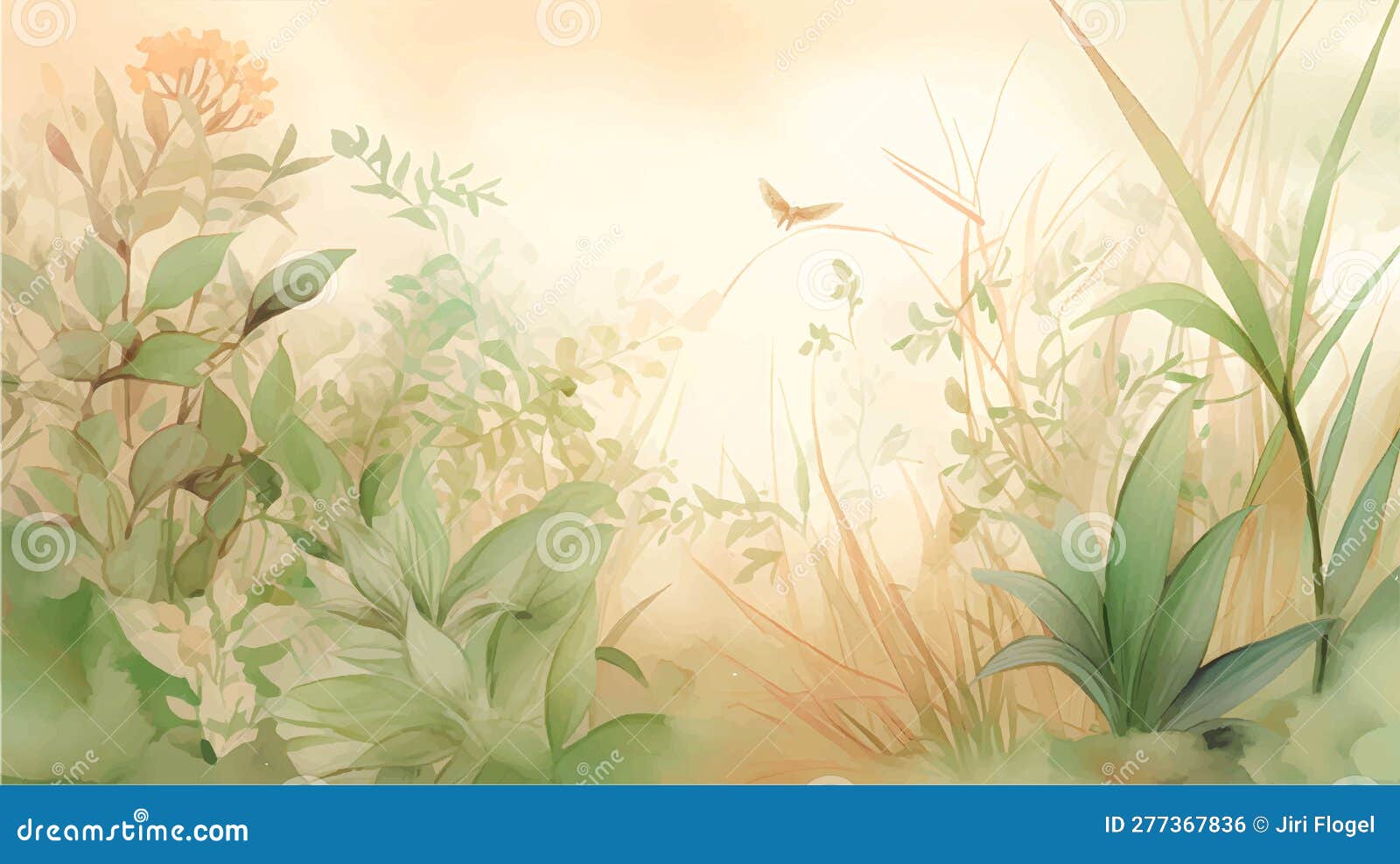 Illustration of Spring Meadow Background Stock Illustration ...