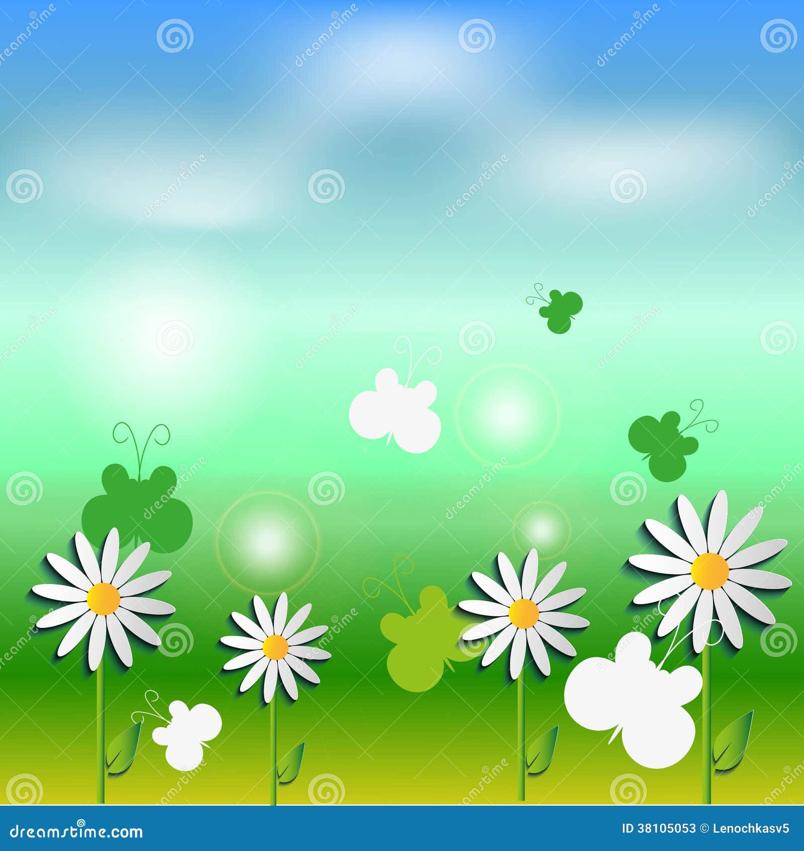 Illustration of Spring - Summer Background Stock Illustration ...