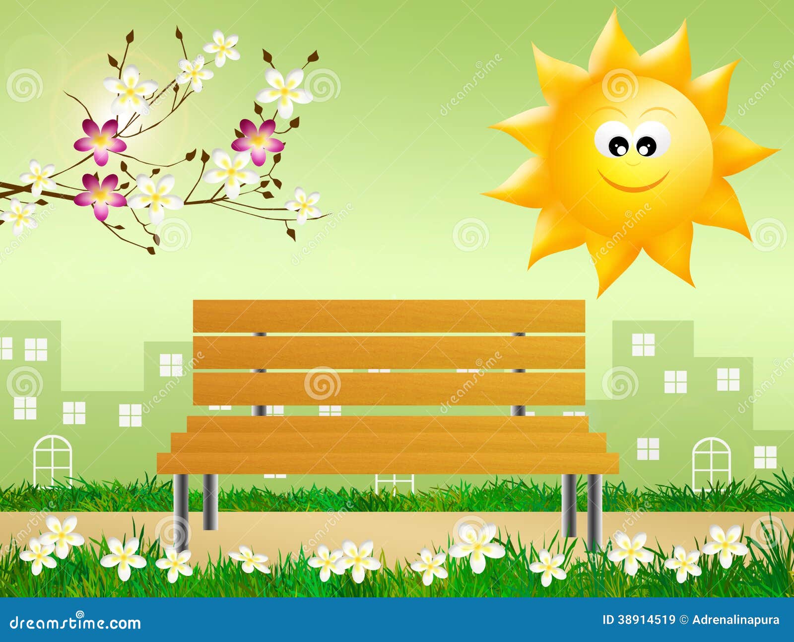 Illustration of spring stock illustration. Illustration of nature ...