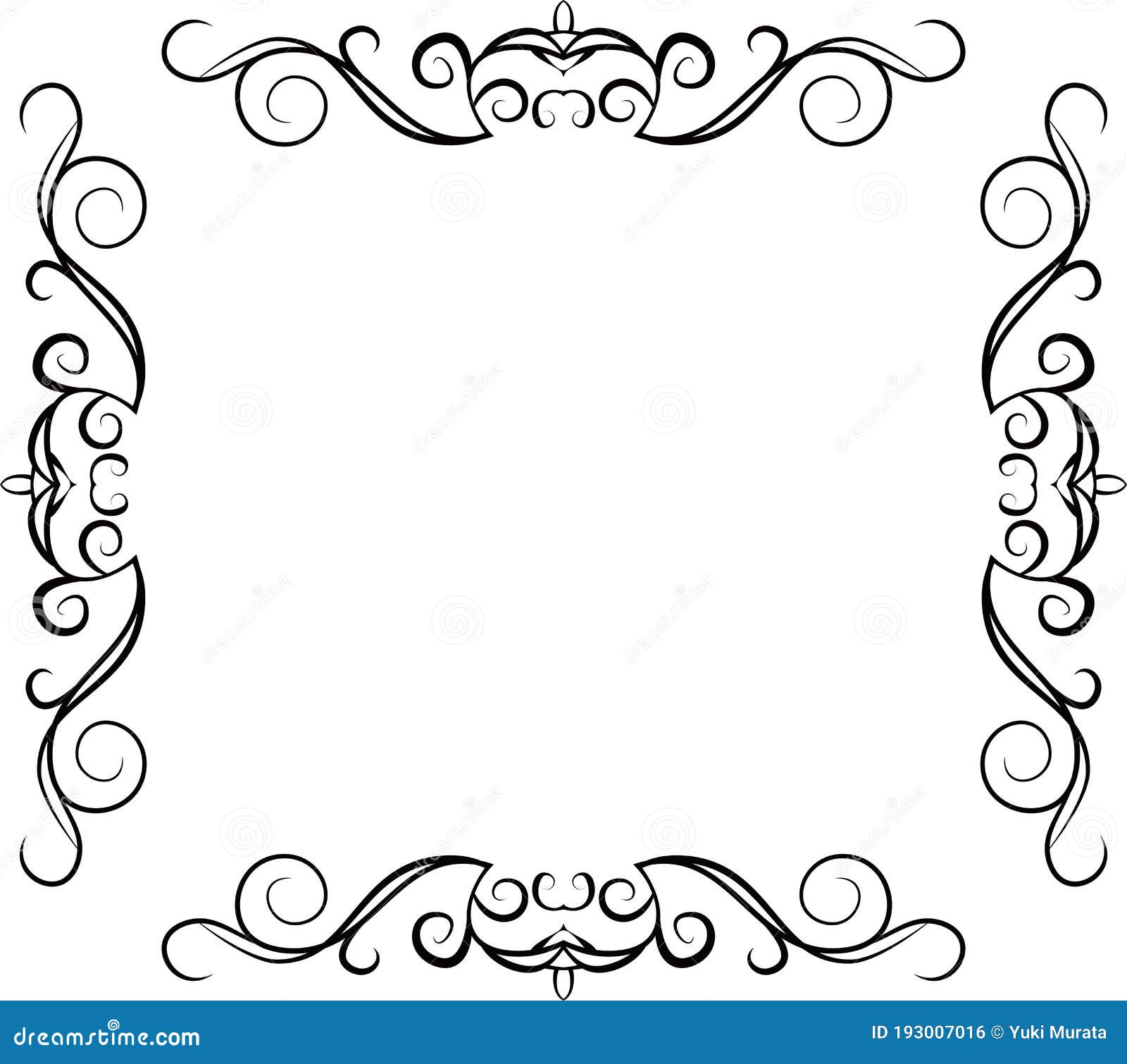 Square Antique Pattern Frame Stock Vector - Illustration of space ...