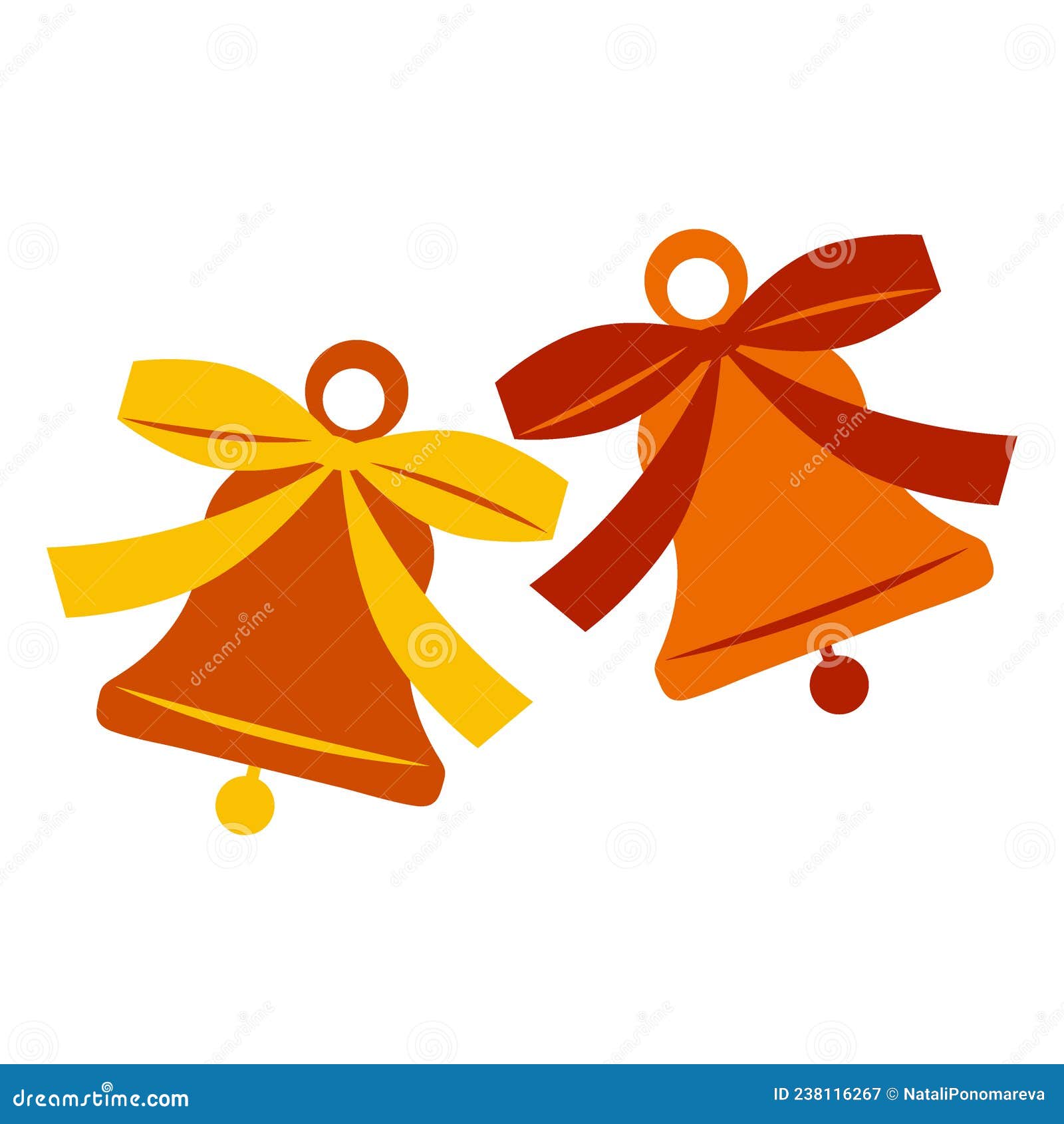 Illustration on a Square Background - a Bell. Design Element Stock ...