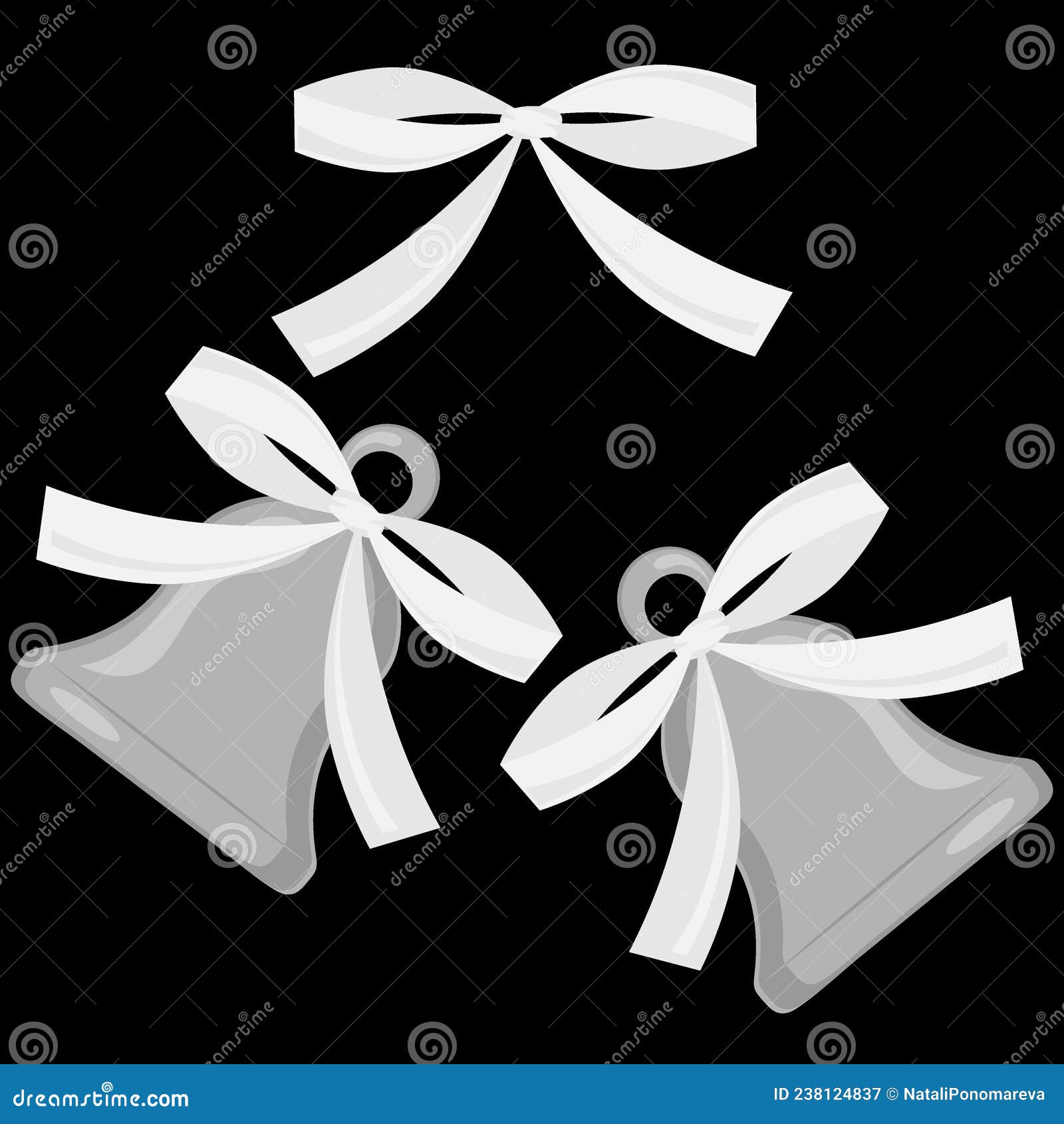 Illustration on a Square Background - a Bell. Design Element Stock ...