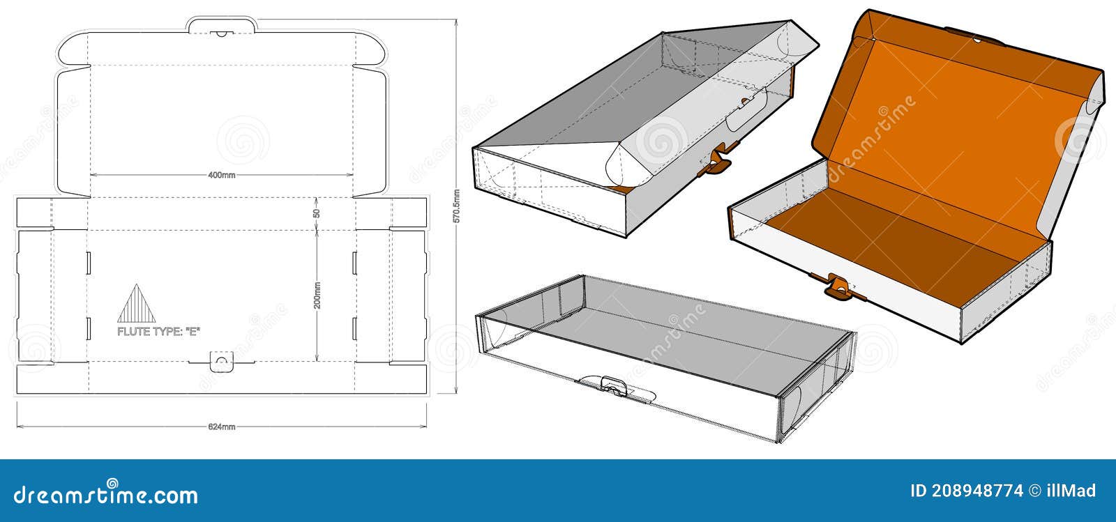 Cardboard box stock vector. Illustration of shipment - 208948774