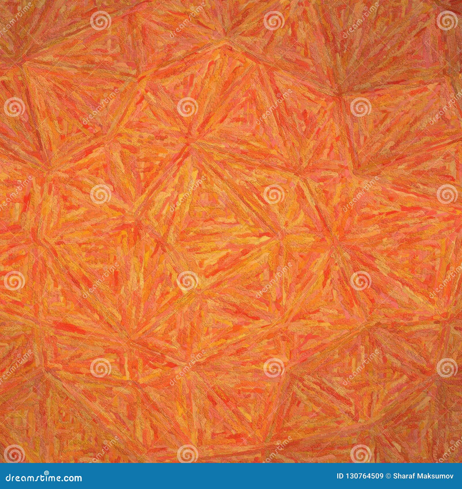 Illustration of Square Orange Impressionism Impasto Background. Stock ...