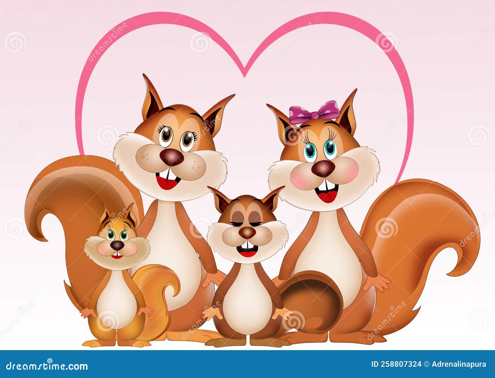Illustration of Squirrels Family Stock Illustration - Illustration of ...