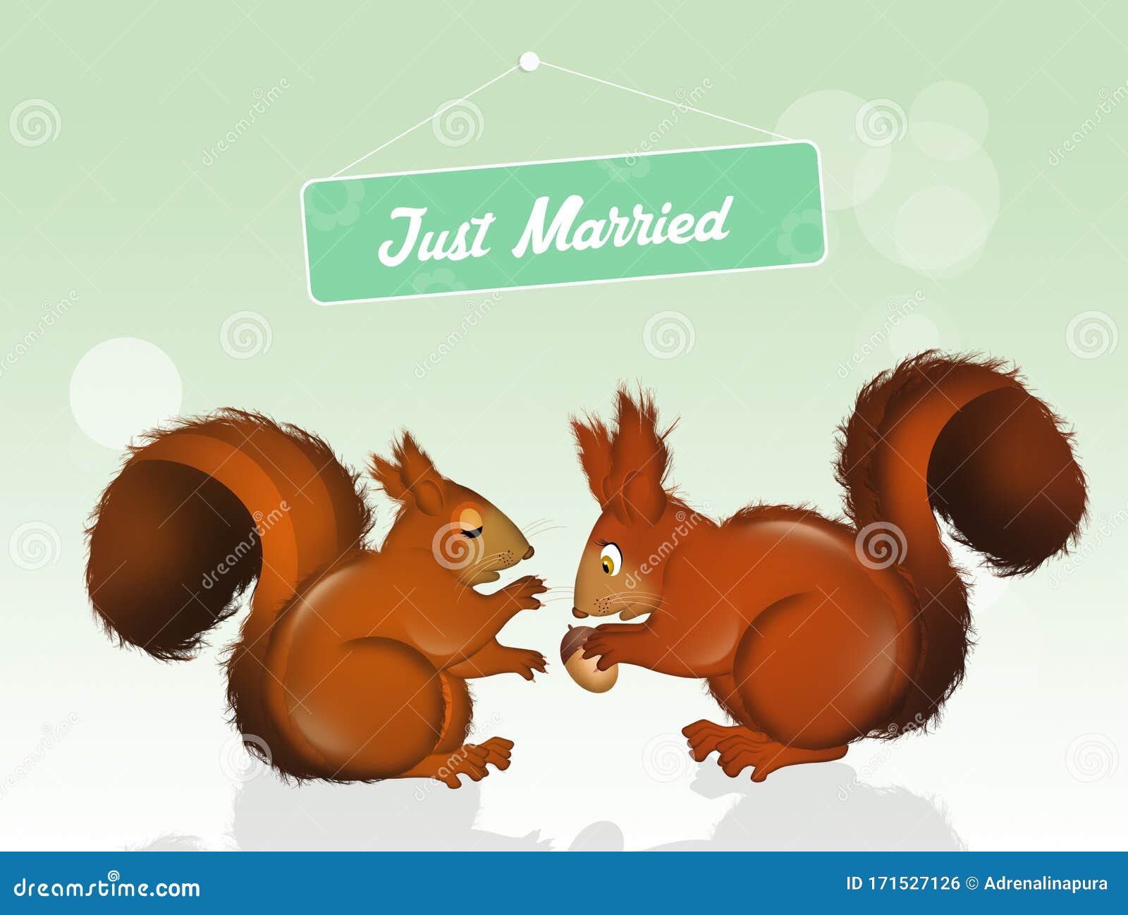 Illustration of Squirrels in Wedding Stock Illustration - Illustration ...